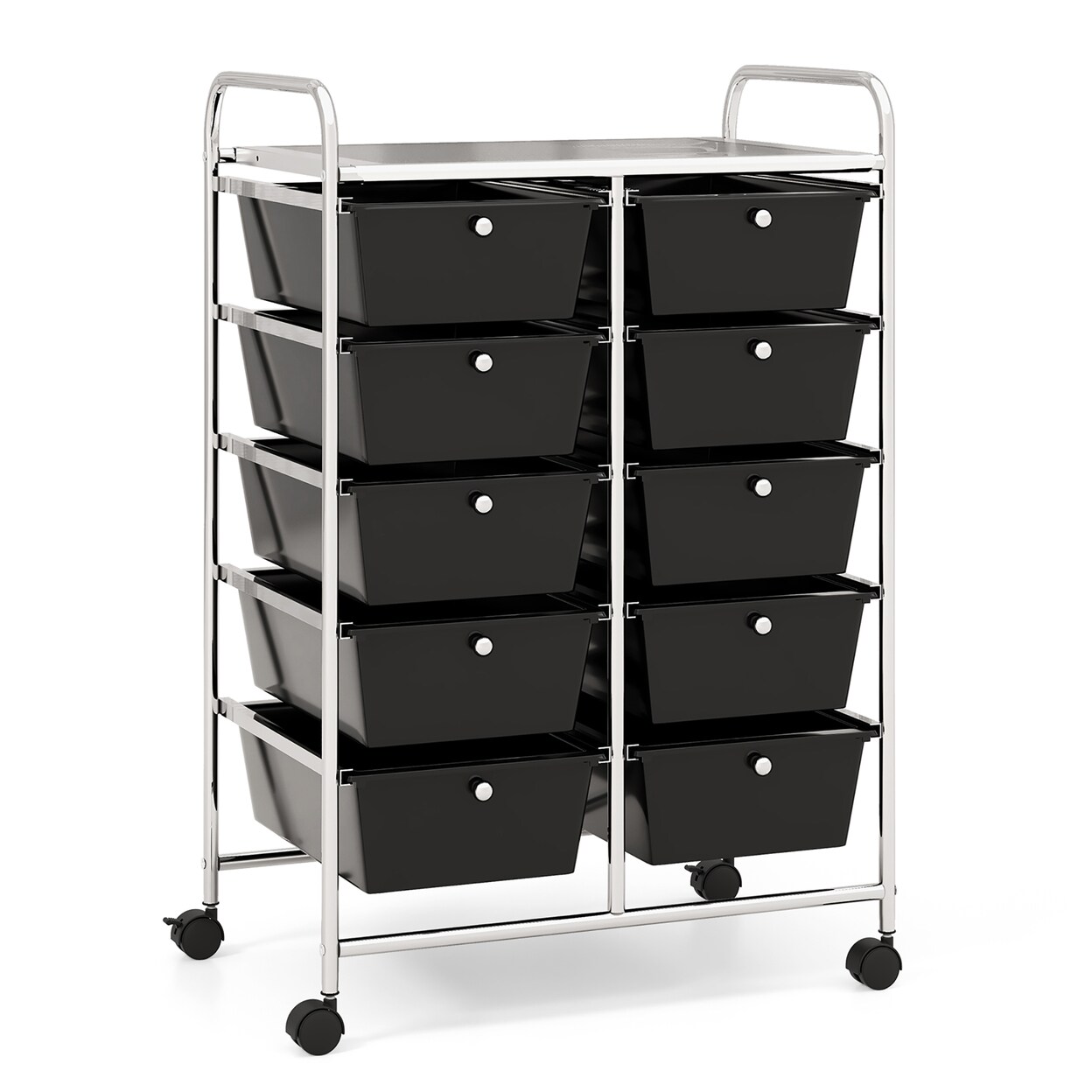 10-Drawer Rolling Storage Cart Tools Scrapbook Paper Organizer On ...