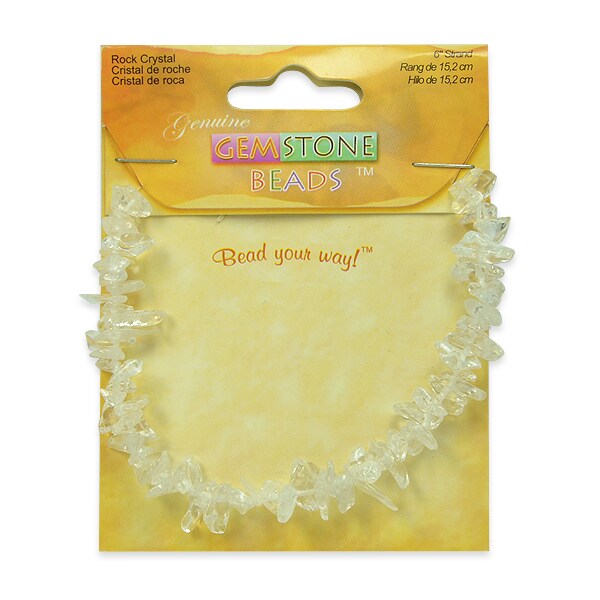 6 Packs of Rock Crystal Chips 6 Inch Strand | Michaels