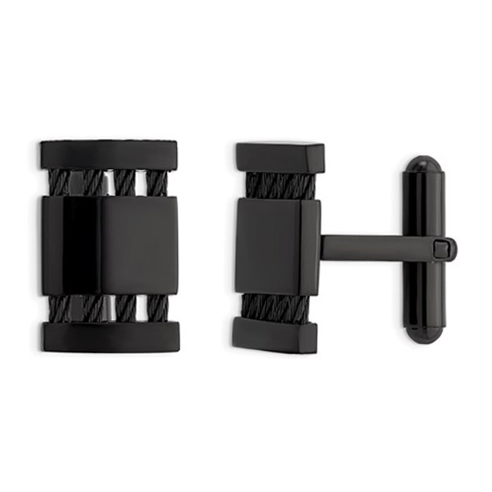 Gem And Harmony Mens Black Plated Cuff Links in Stainless Steel | Michaels Gem And Harmony Mens Black Plated Cuff Links in Stainless Steel | Michaels