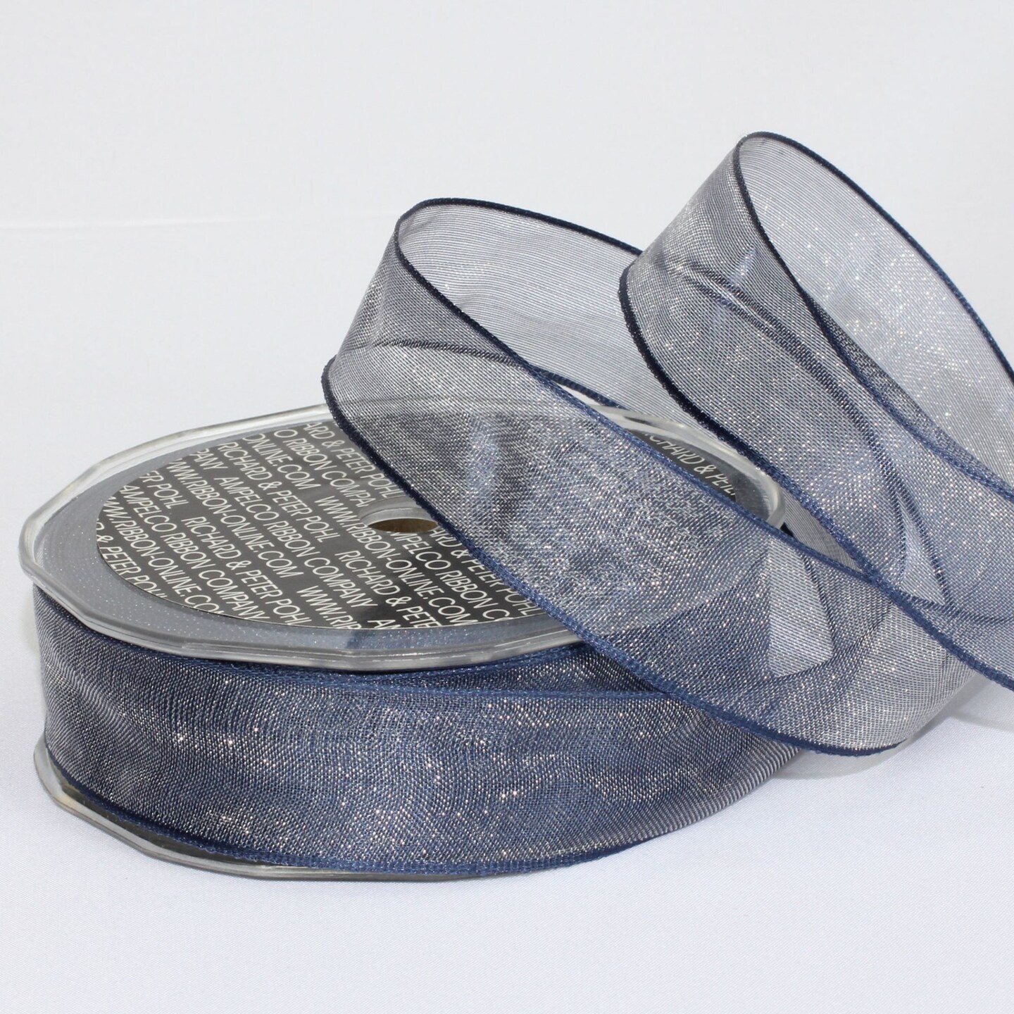 The Ribbon People Shimmering Graphite Gray Crystal Wired Edge Craft ...