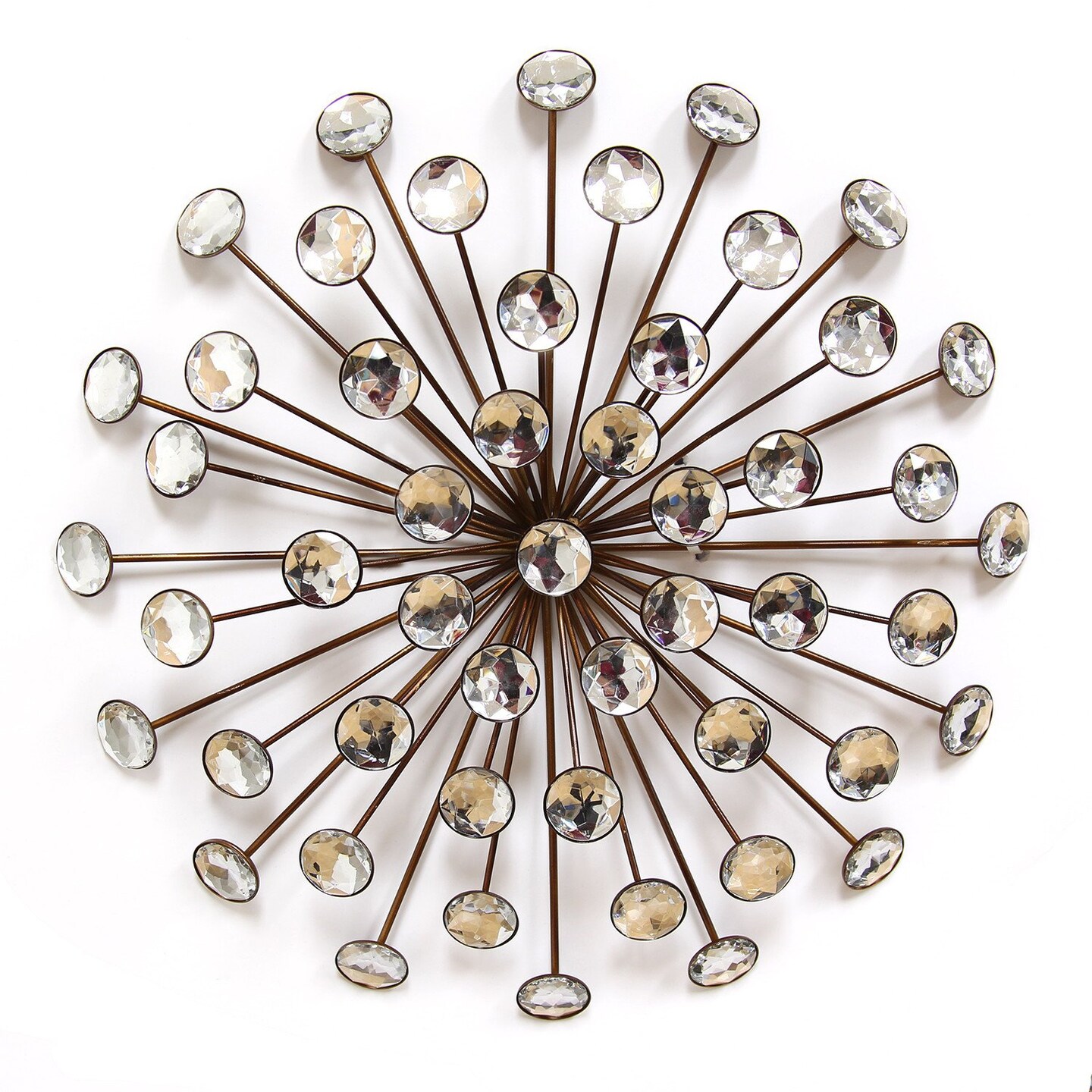 Contemporary Home Living 16" Gold and Silver Acrylic Burst Wall Design ...