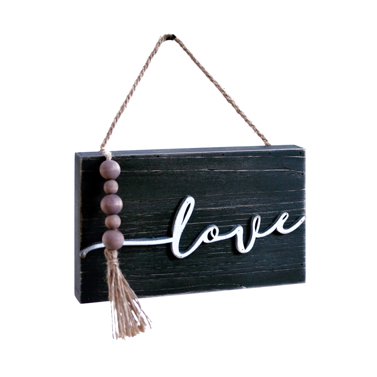 Creative Design 10" Black and White Antique Rectangular "Love" Wall ...