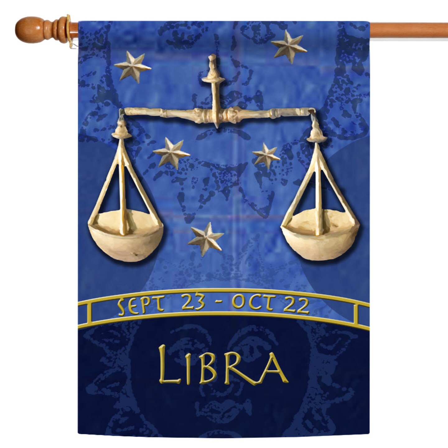 Toland Home Garden Blue and Gold Libra Zodiac Outdoor House Flag 40" x 28" | Michaels