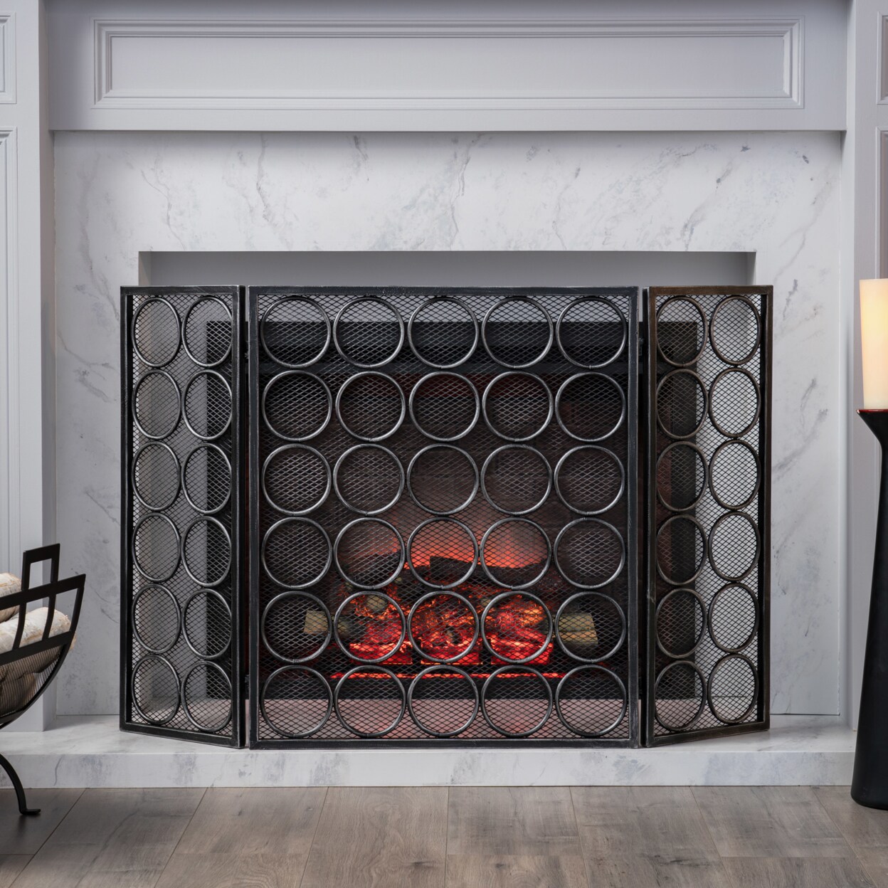 GDFStudio Koda Modern Three Panel Iron Firescreen | Michaels