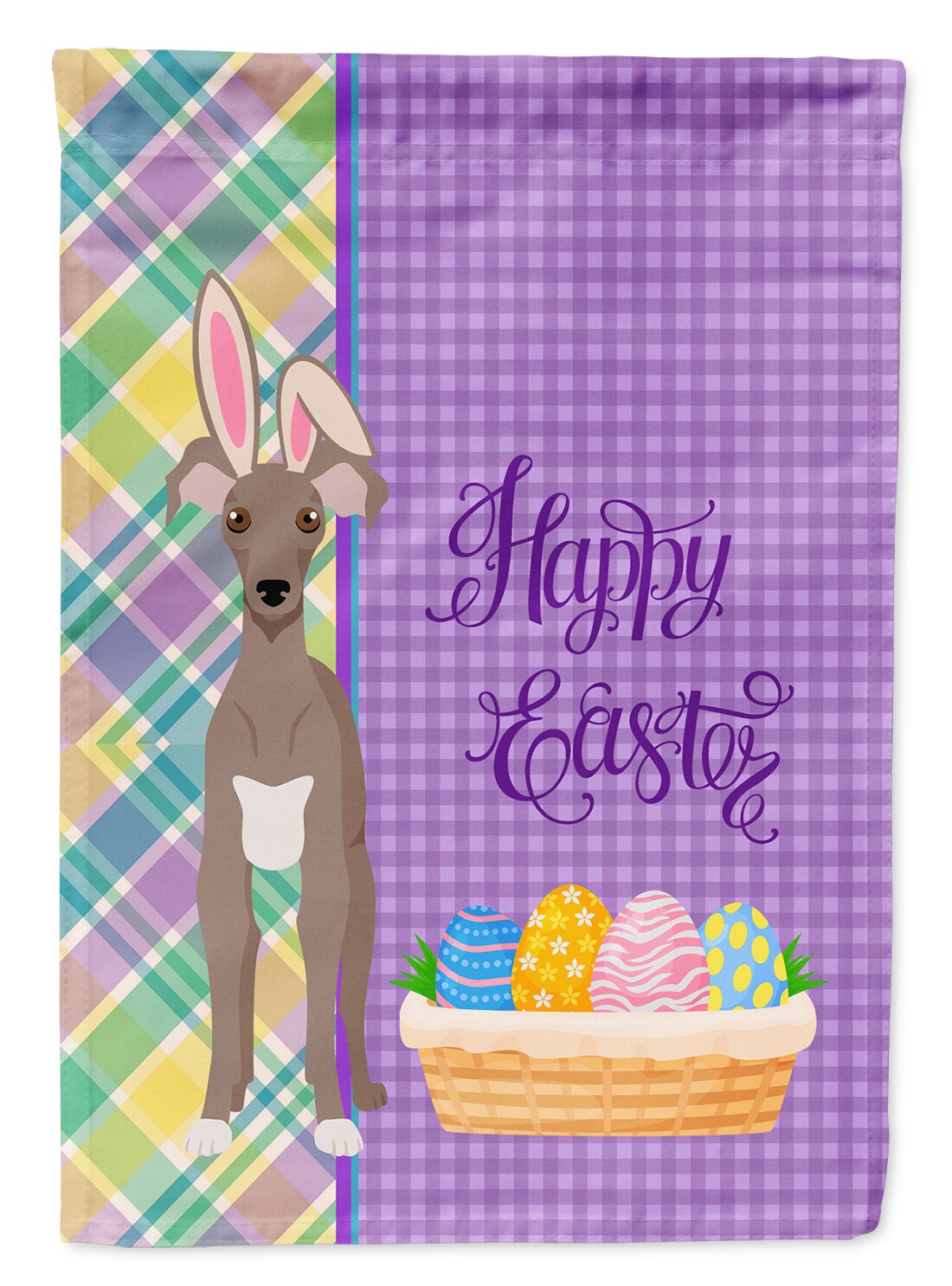 Caroline's Treasures Fawn Italian Greyhound Easter Flag Garden Size ...