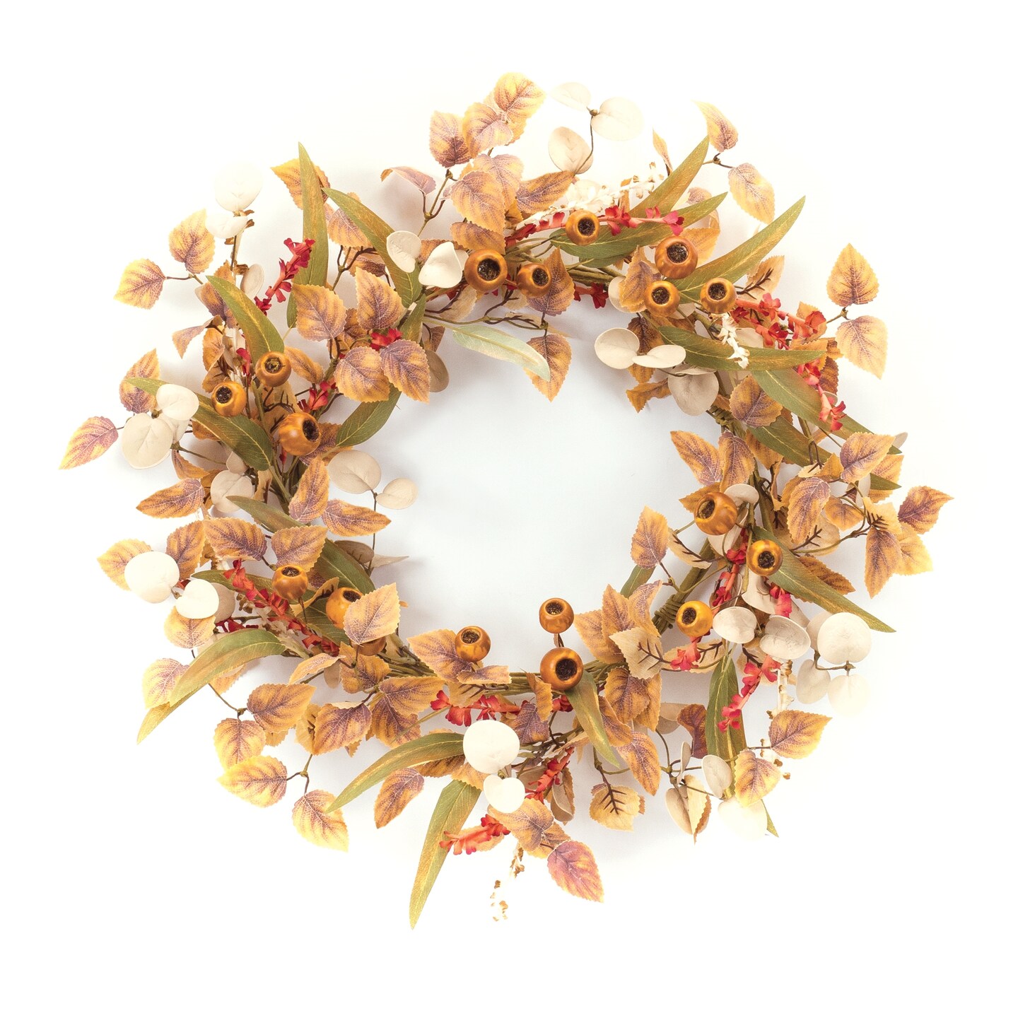 Melrose Mixed Foliage Artificial Thanksgiving Wreath, 22-Inch | Michaels