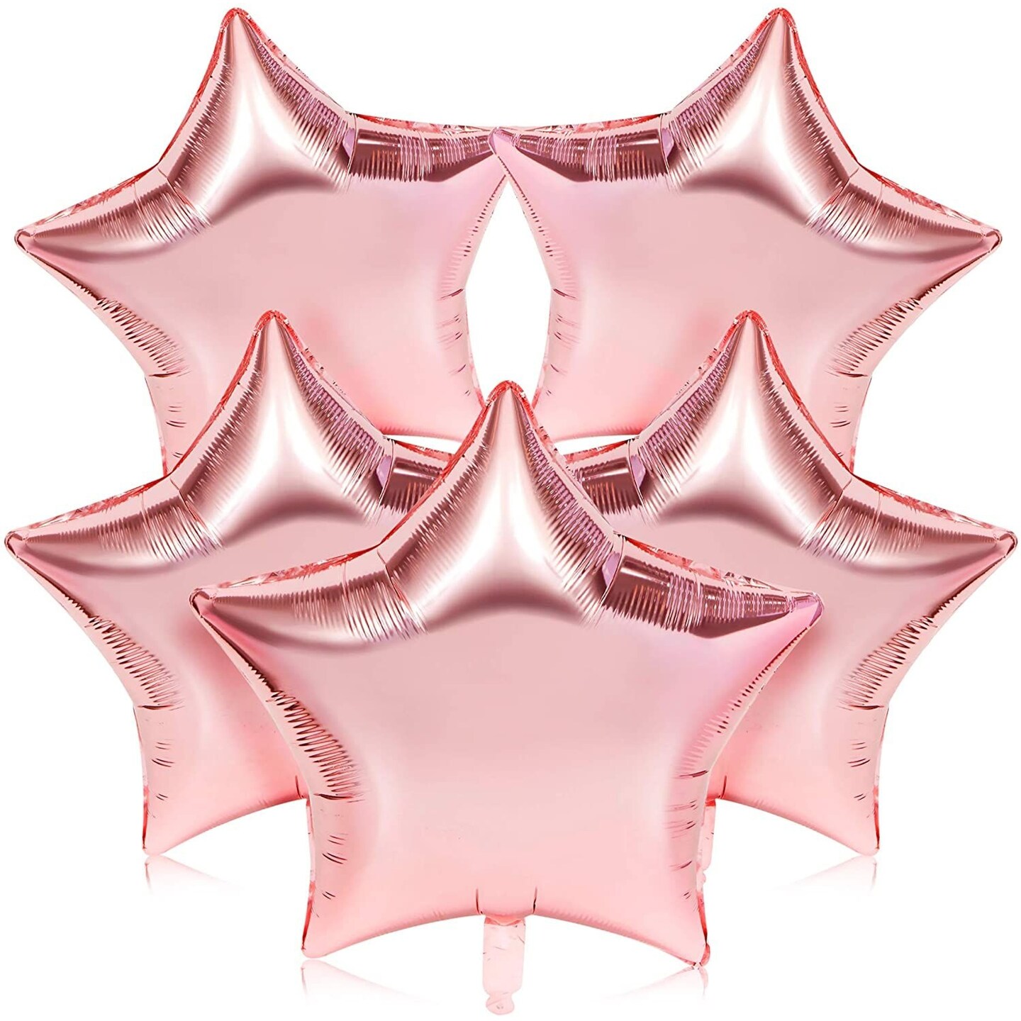 24 Packs Rose Gold Star Themed Foil Balloons 24" for Baby Shower ...