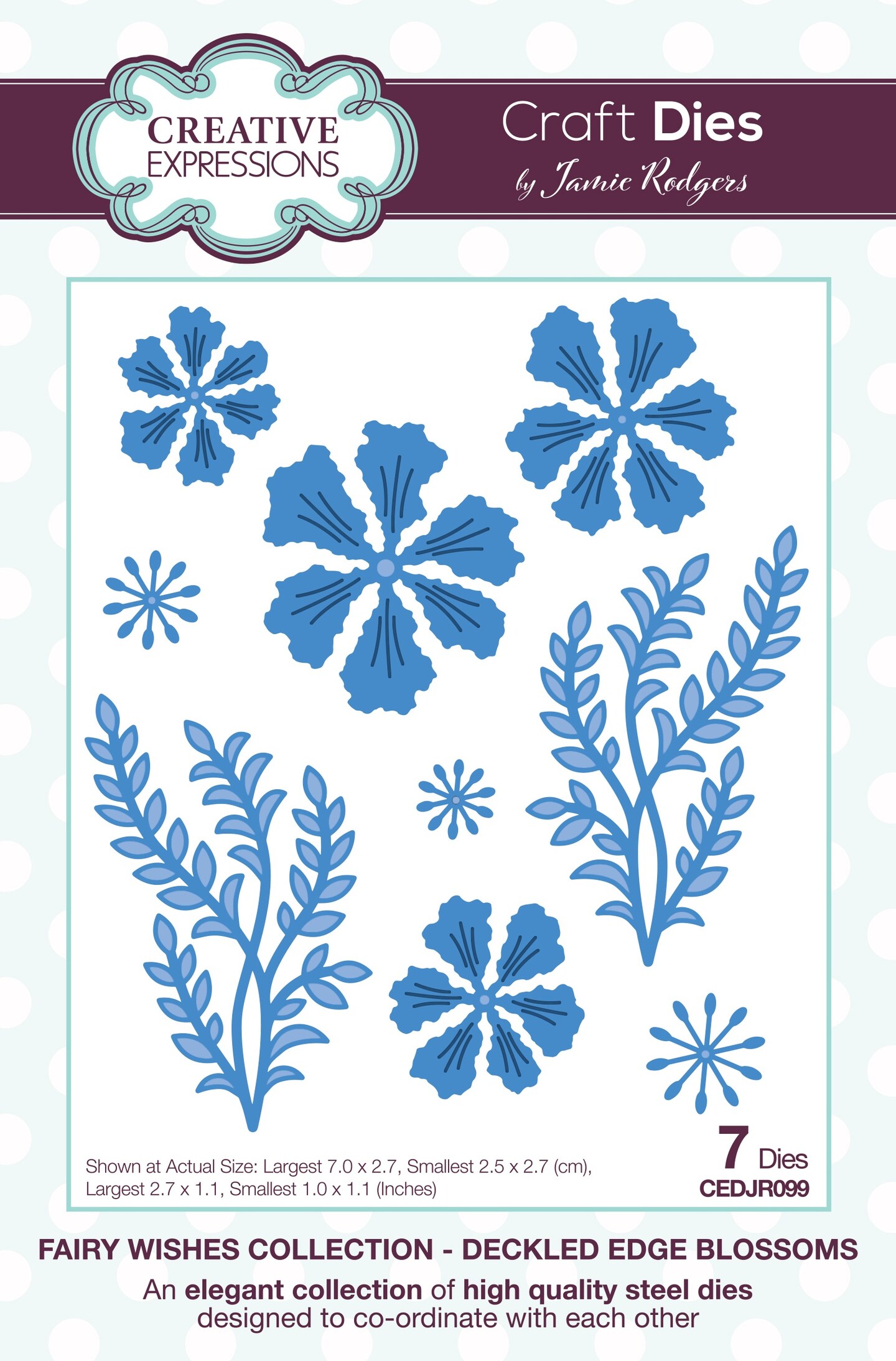 Creative Expressions Craft Dies By Jamie Rodgers-Deckled Edge Blossoms ...