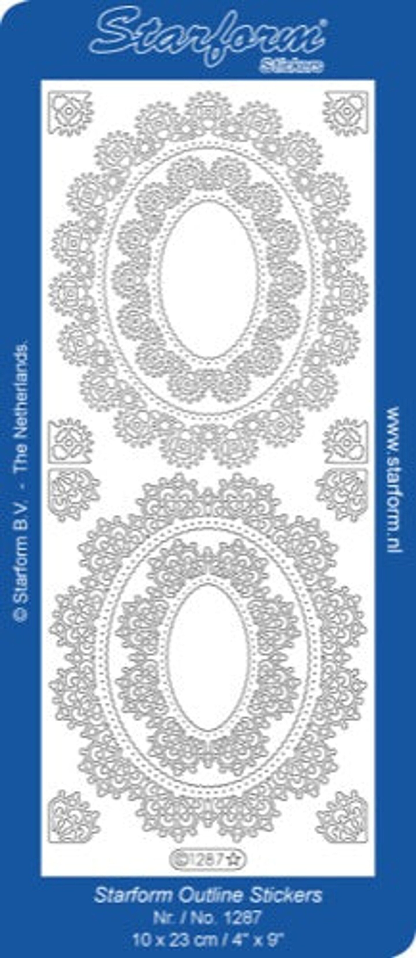 Starform Deco Stickers - Floral Oval Frame - Gold | Michaels