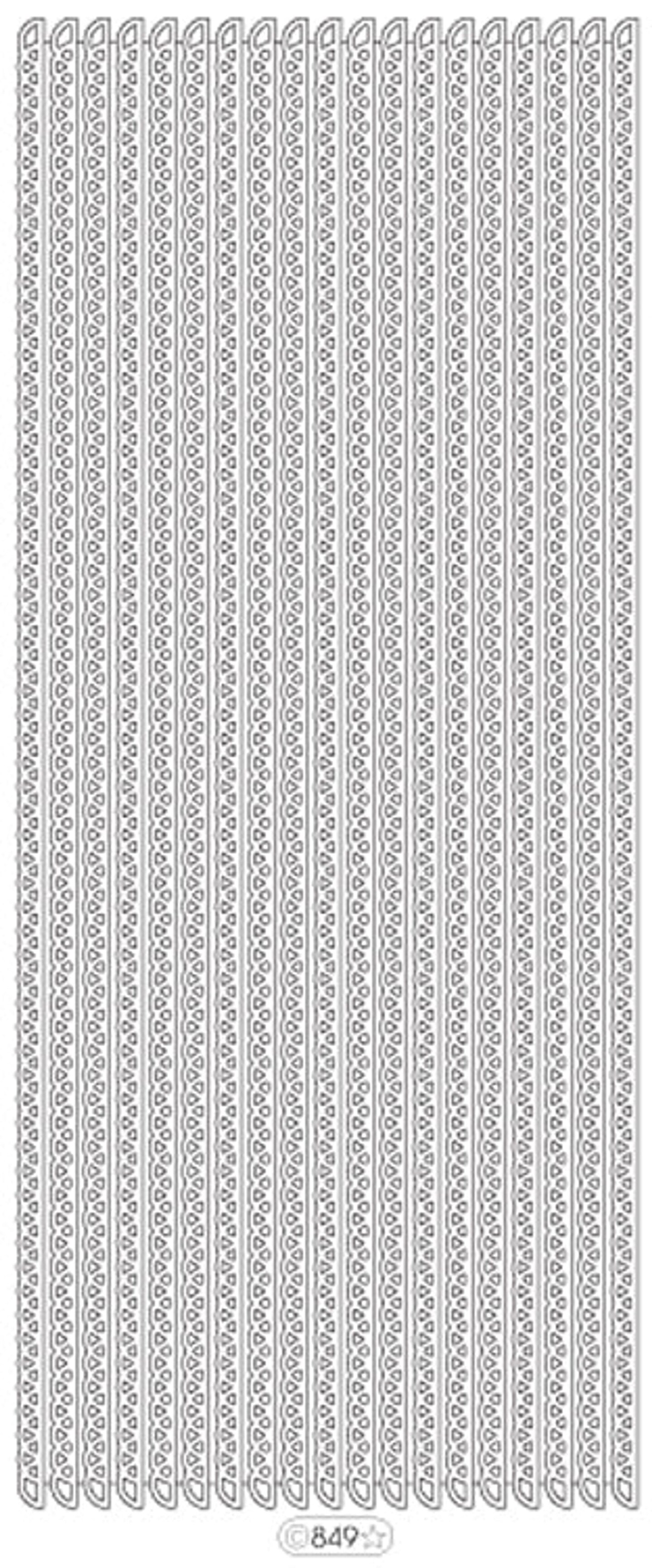 Starform Deco Stickers - Small Scallop Borders - Silver | Michaels