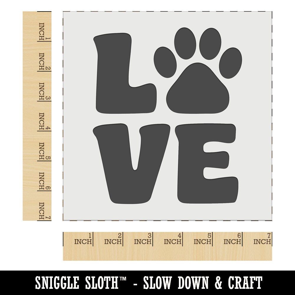 Love Stacked Paw Print Wall Cookie DIY Craft Reusable Stencil | Michaels
