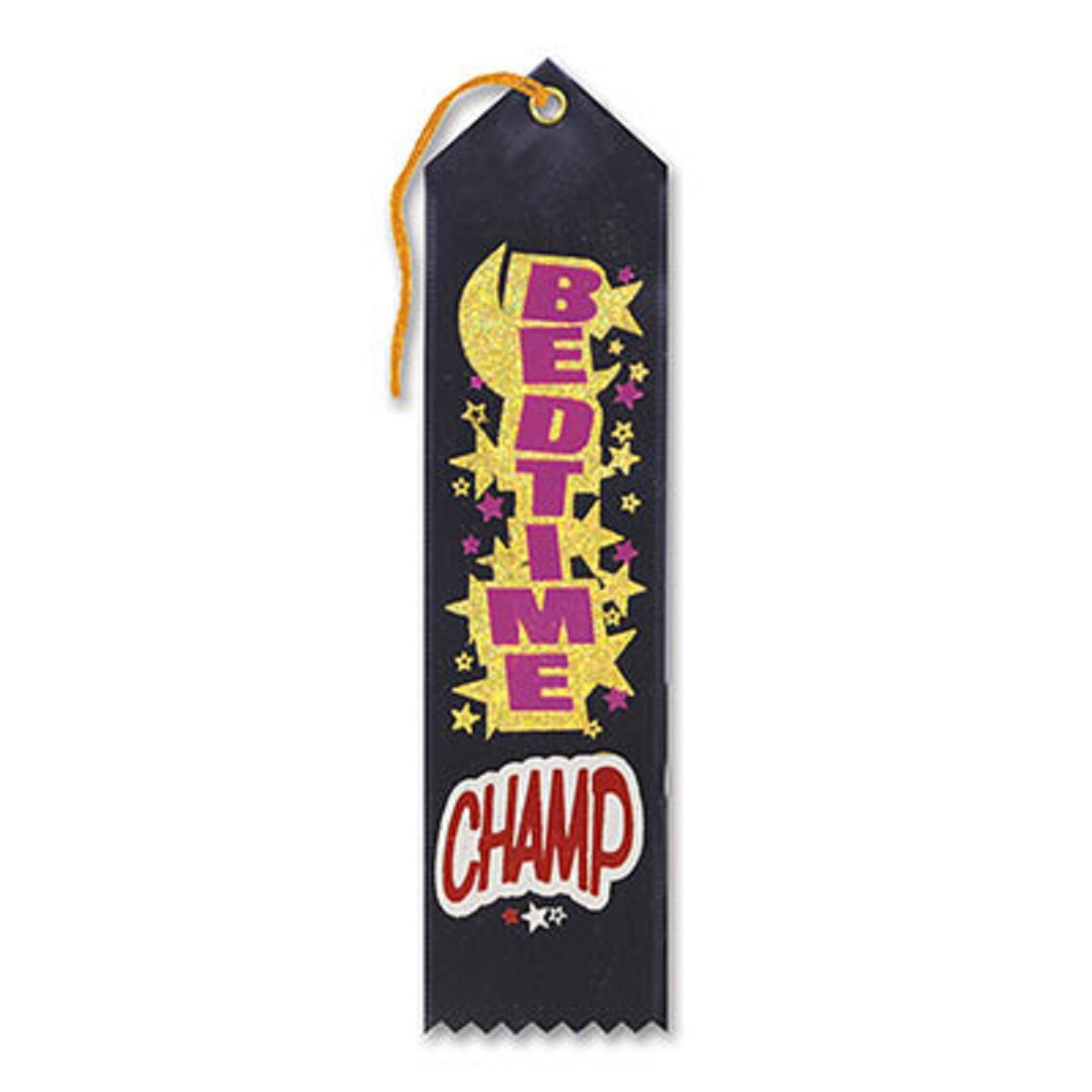 Beistle Pack of 6 Black "Bedtime Champ Award" School Award Ribbon ...
