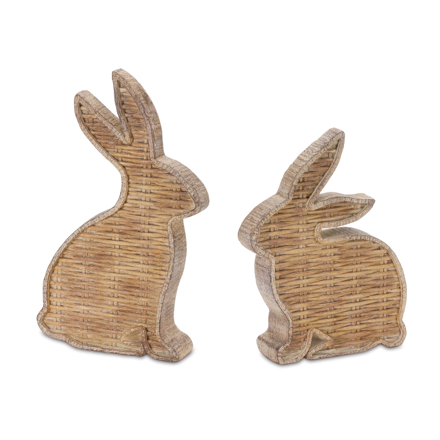 Melrose Wicker Bunny Rabbit Decorations - 9" - Set of 2 | Michaels