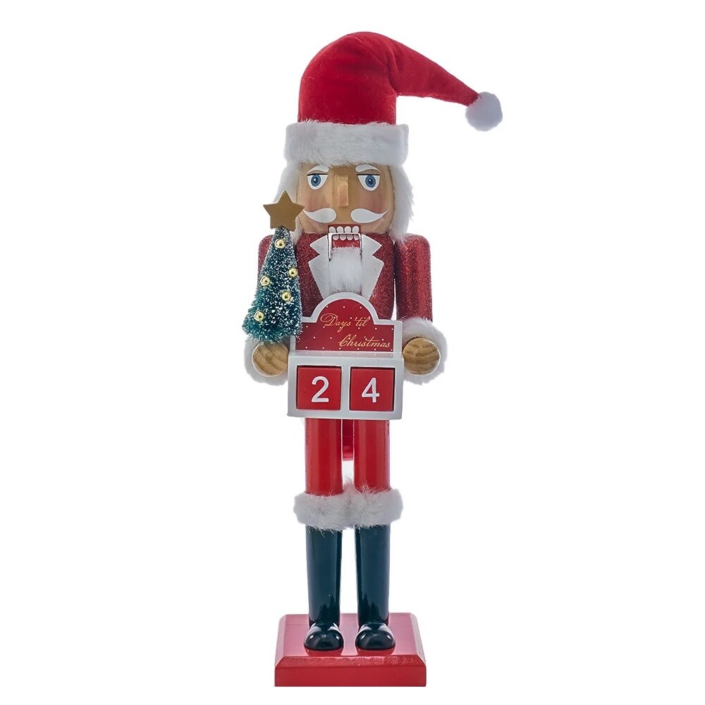 KSA 17.25" Red and White Santa Advent Calendar Christmas Nutcracker | Michaels