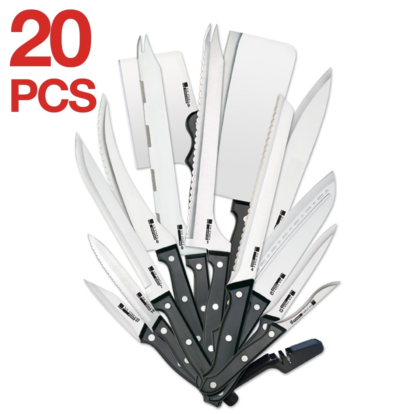 Ronco 20 Piece Professional Knife Set Full-Tang Handles | Michaels