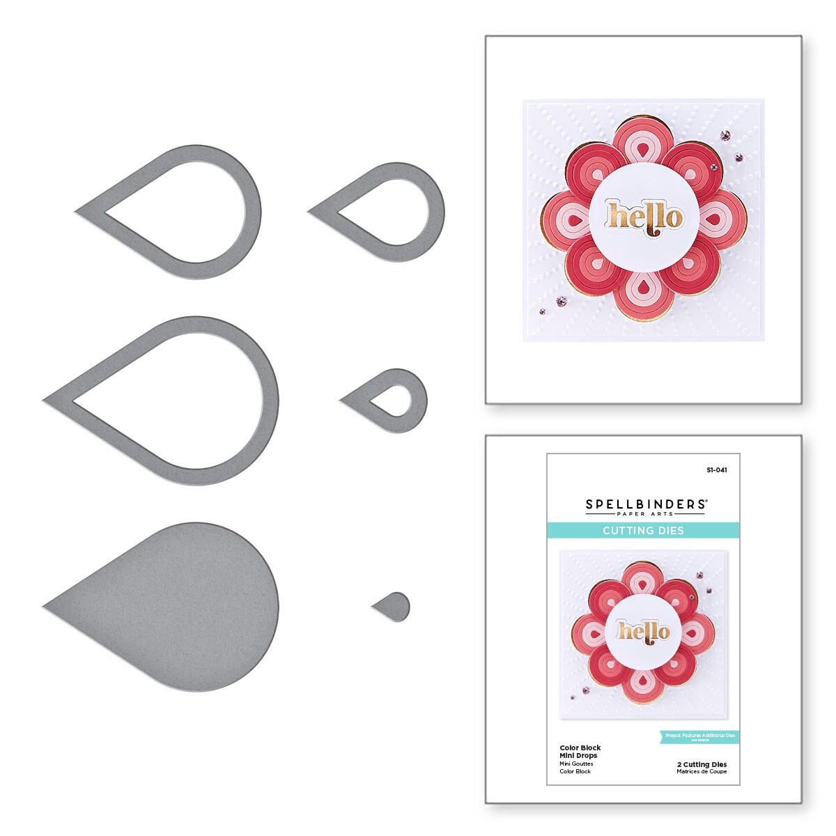 Spellbinders Etched Dies-Mini Drops - Color Block | Michaels