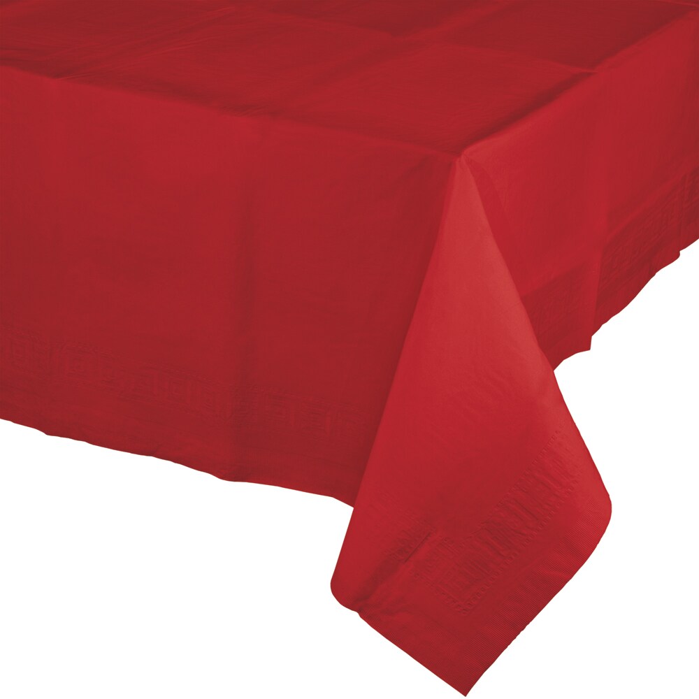 Party Central Rectangular Disposable Party Table Covers - 108" - Red ...
