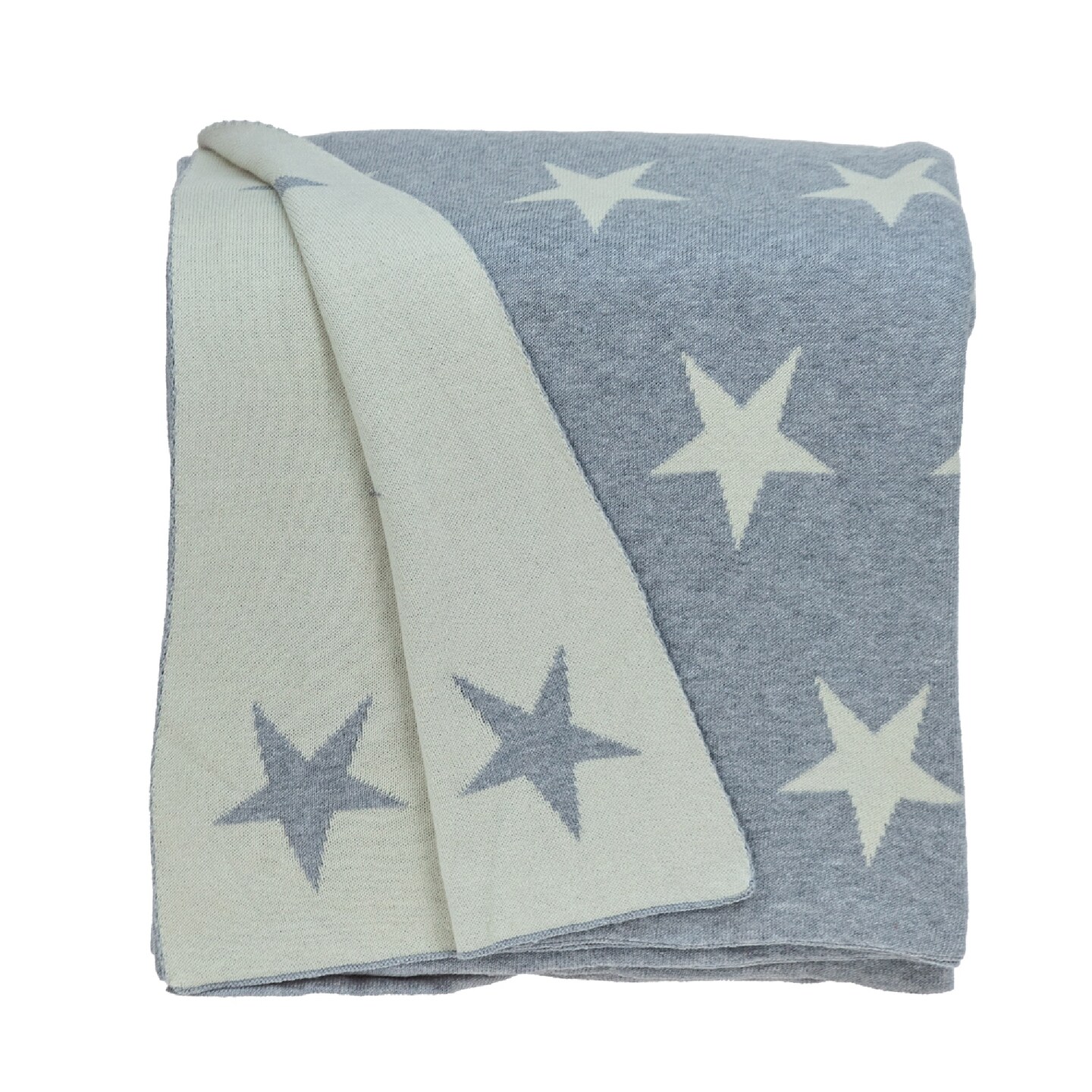Nassau Collection Gray Transitional Style Knitted Throw Blanket 52" x ...