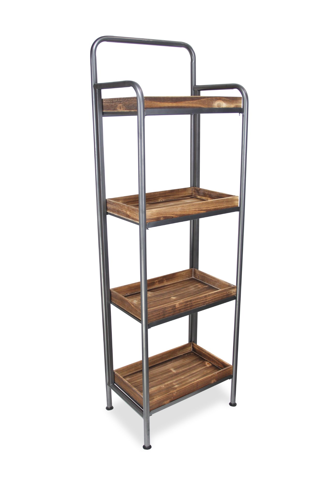 Contemporary Home Living 64" Brown and Gray Contemporary Handcrafted 4 ...