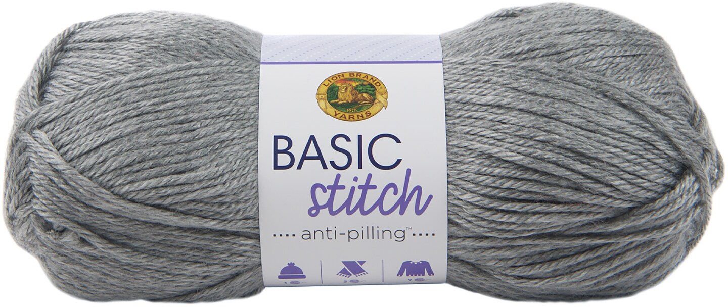 Lion Brand Basic Stitch Anti-Pilling Yarn-Silver Heather | Michaels