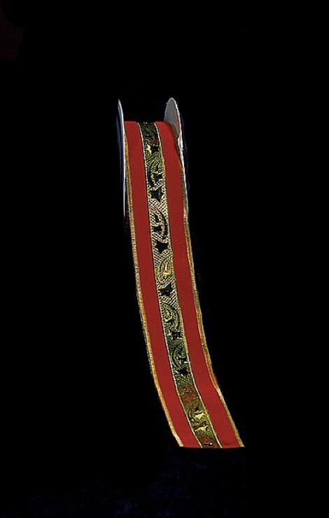The Ribbon People Red and Gold Galaxy Trim Wired Craft Ribbon 1.5" x 40 ...