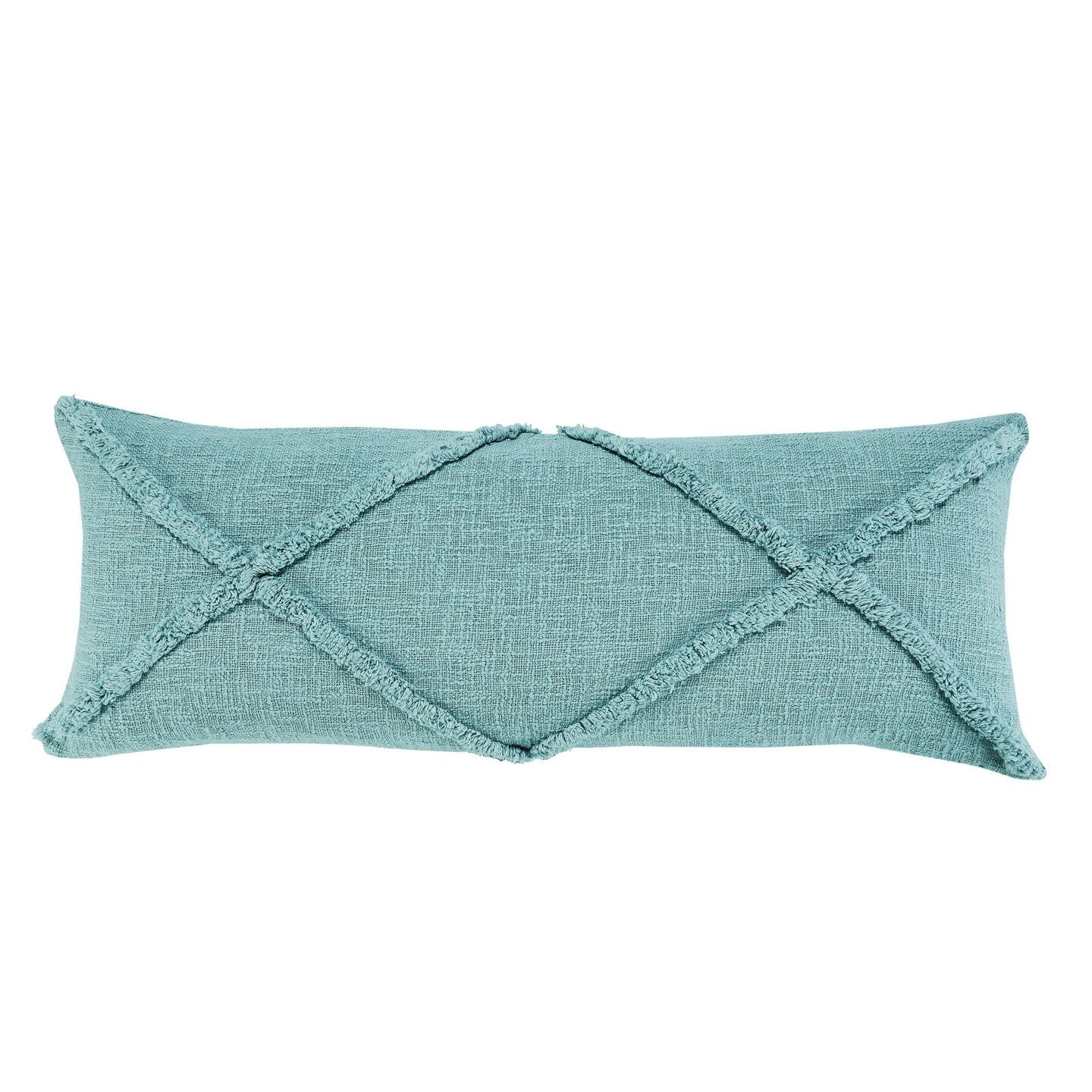 Laddha Home Designs 36" Blue Hand Woven Diamond Tufted Rectangular ...
