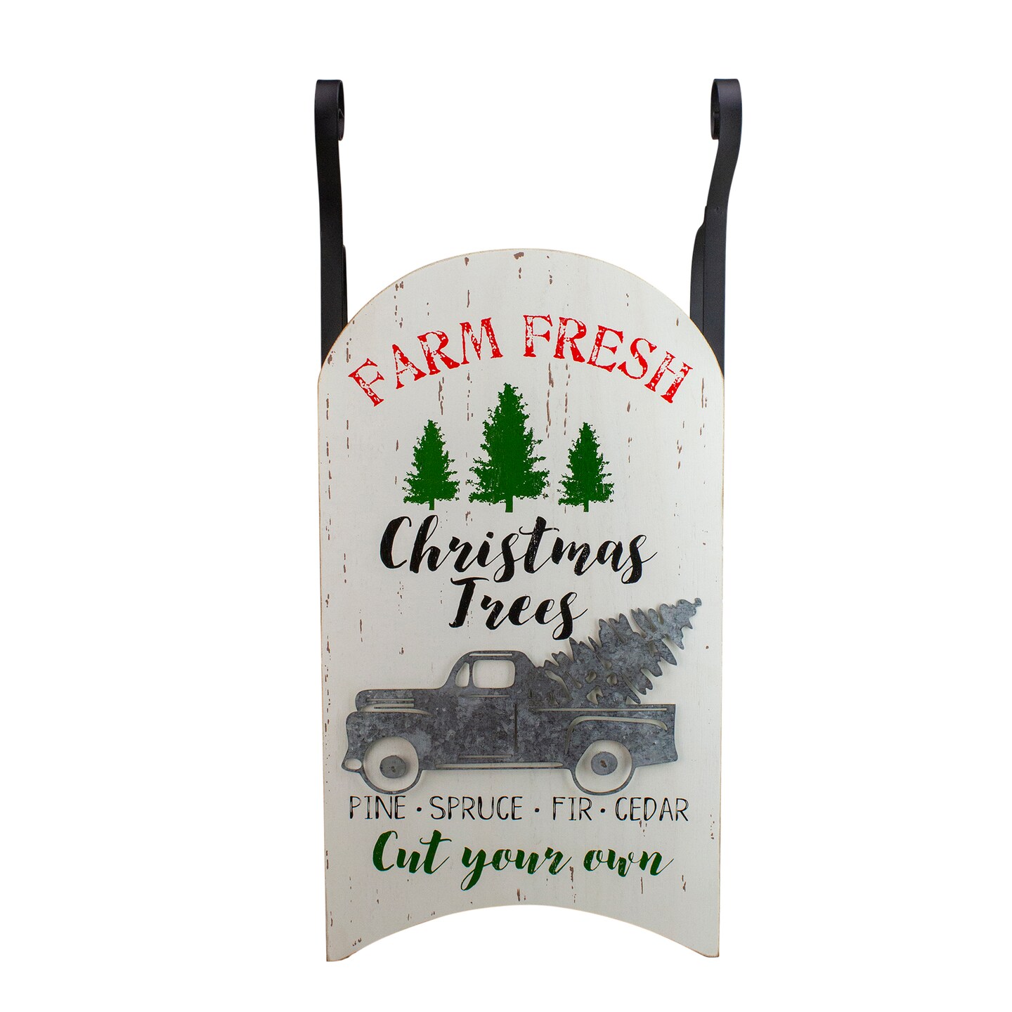 Roman 26" White and Green Fresh Christmas Trees Slay Decoration | Michaels