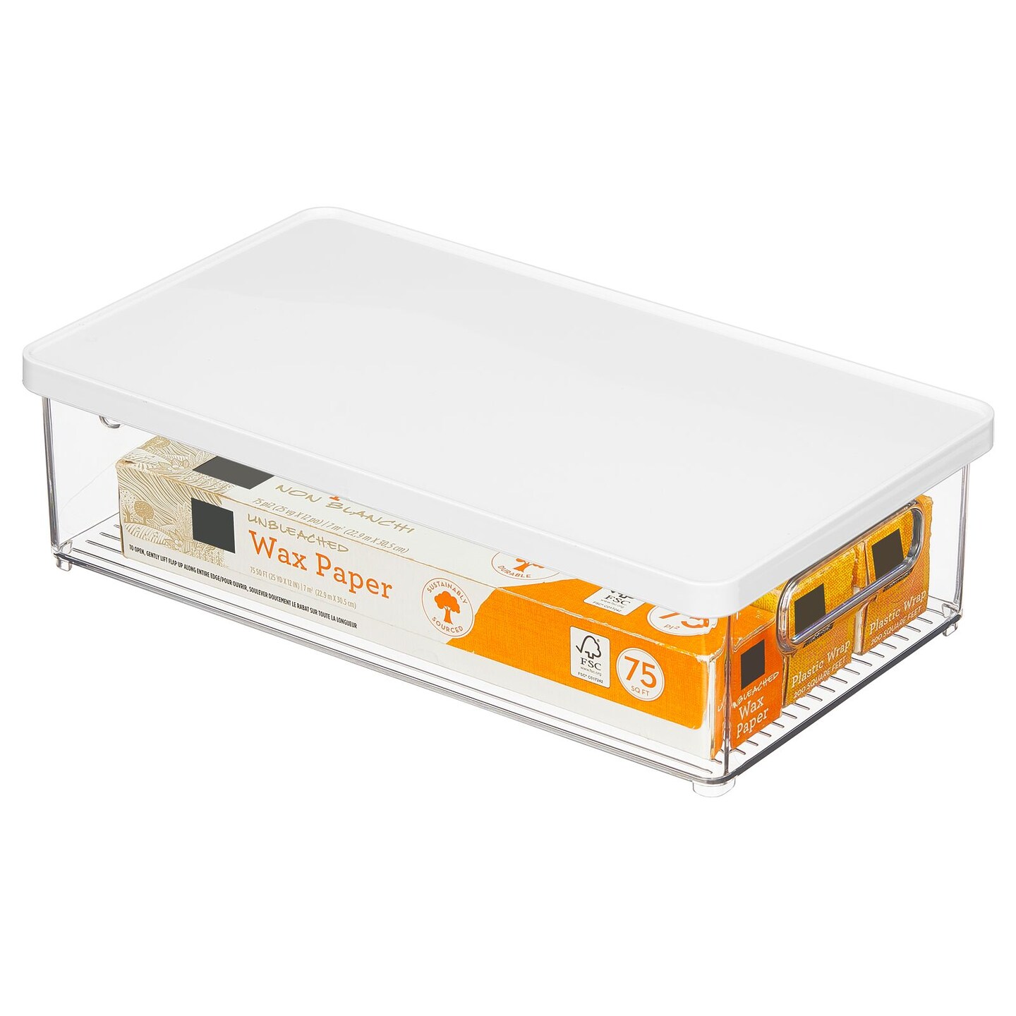 mDesign Small Plastic Stacking Kitchen Bin Box with Handles/Lid | Michaels