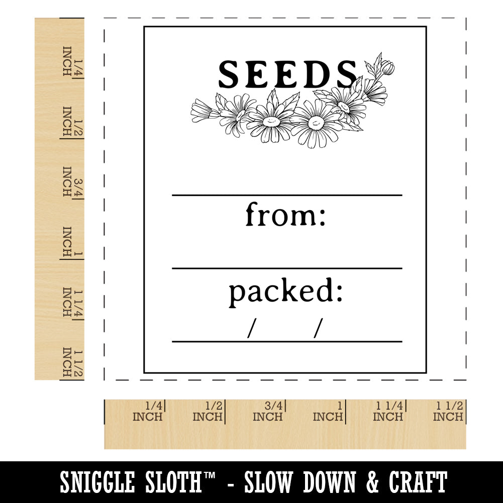 Decorative Seed Packet for Flowers Vegetables Fruit Fill-in Self-Inking ...