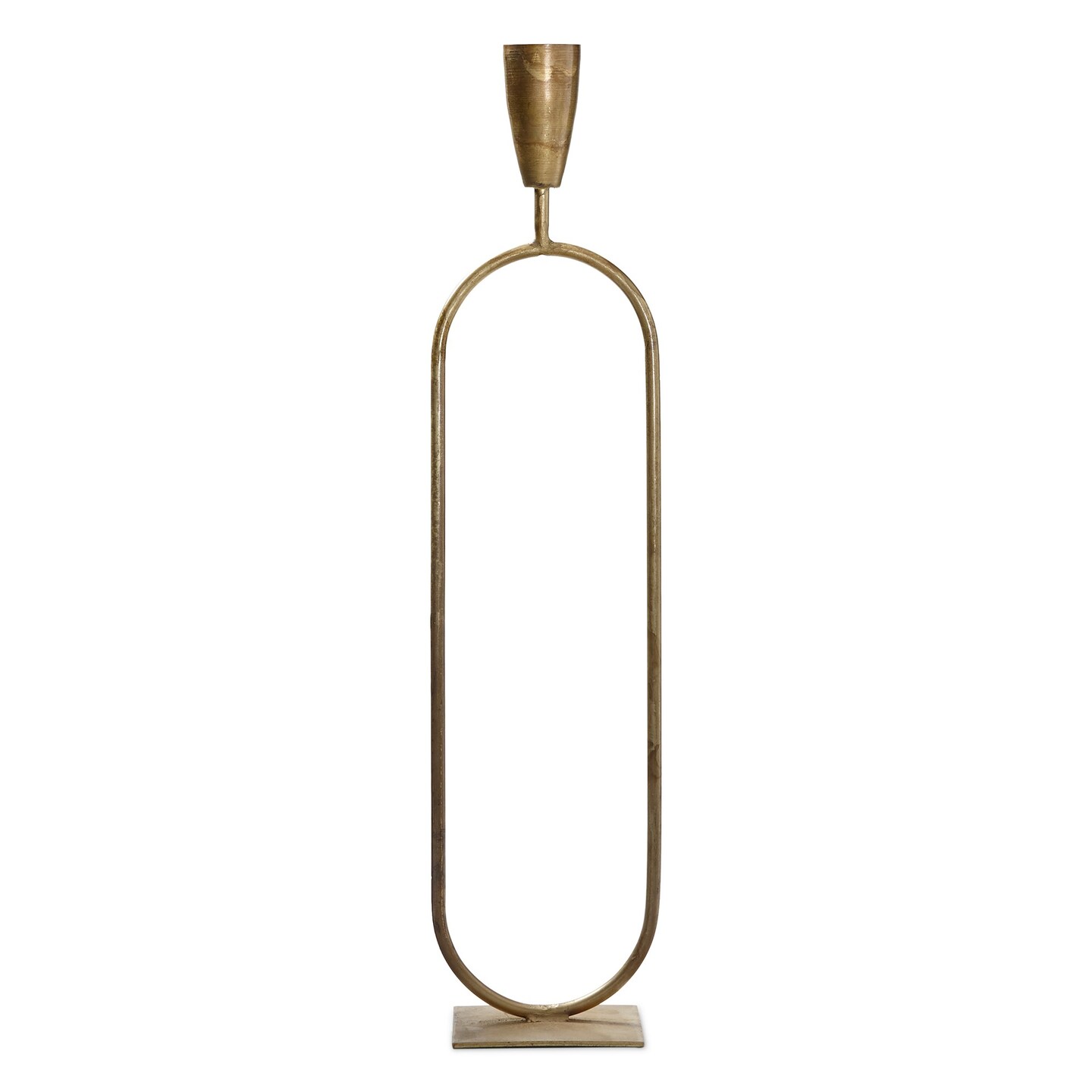 Gold Trumpet Taper Candle Holder Large, 5.5L x 4.75W x 24.5H inches ...