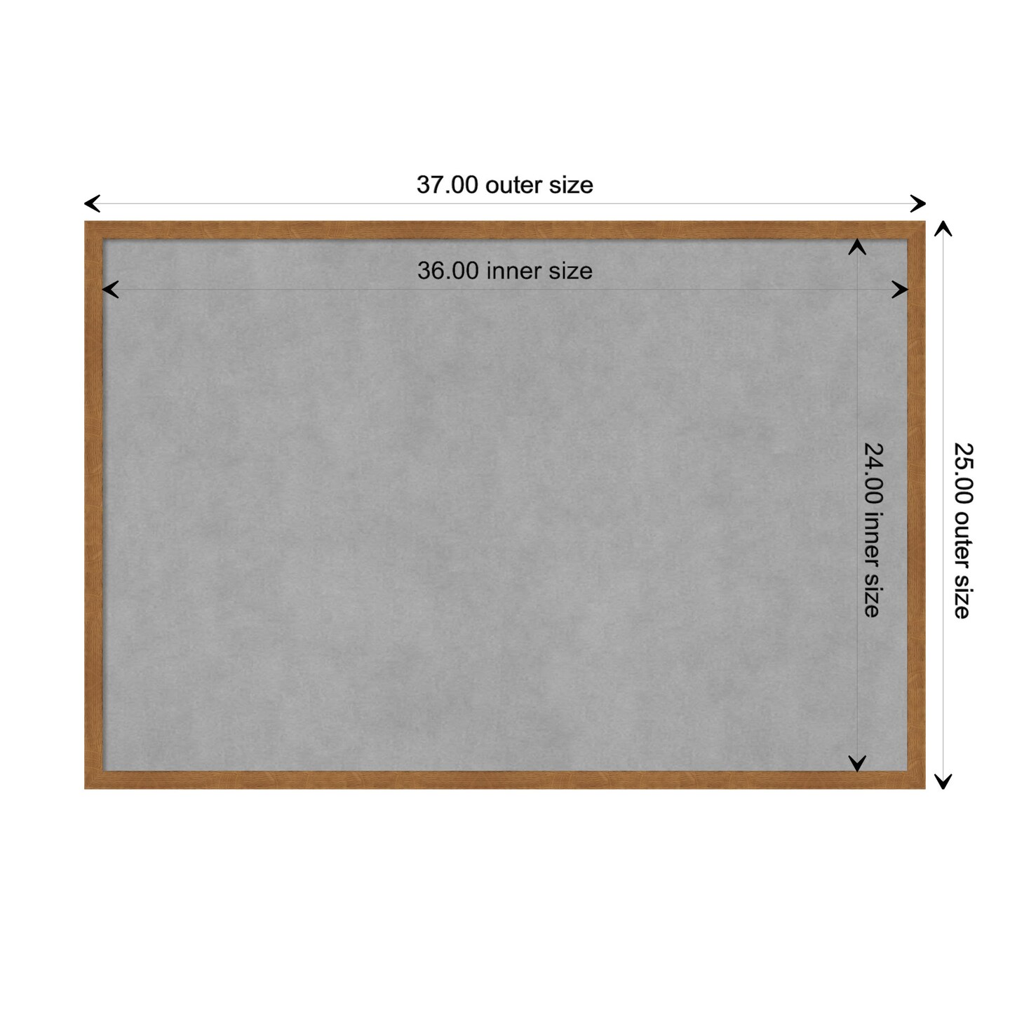 Carlisle Narrow Wood Framed Magnetic Board, Size: Board Size 36x24 ...