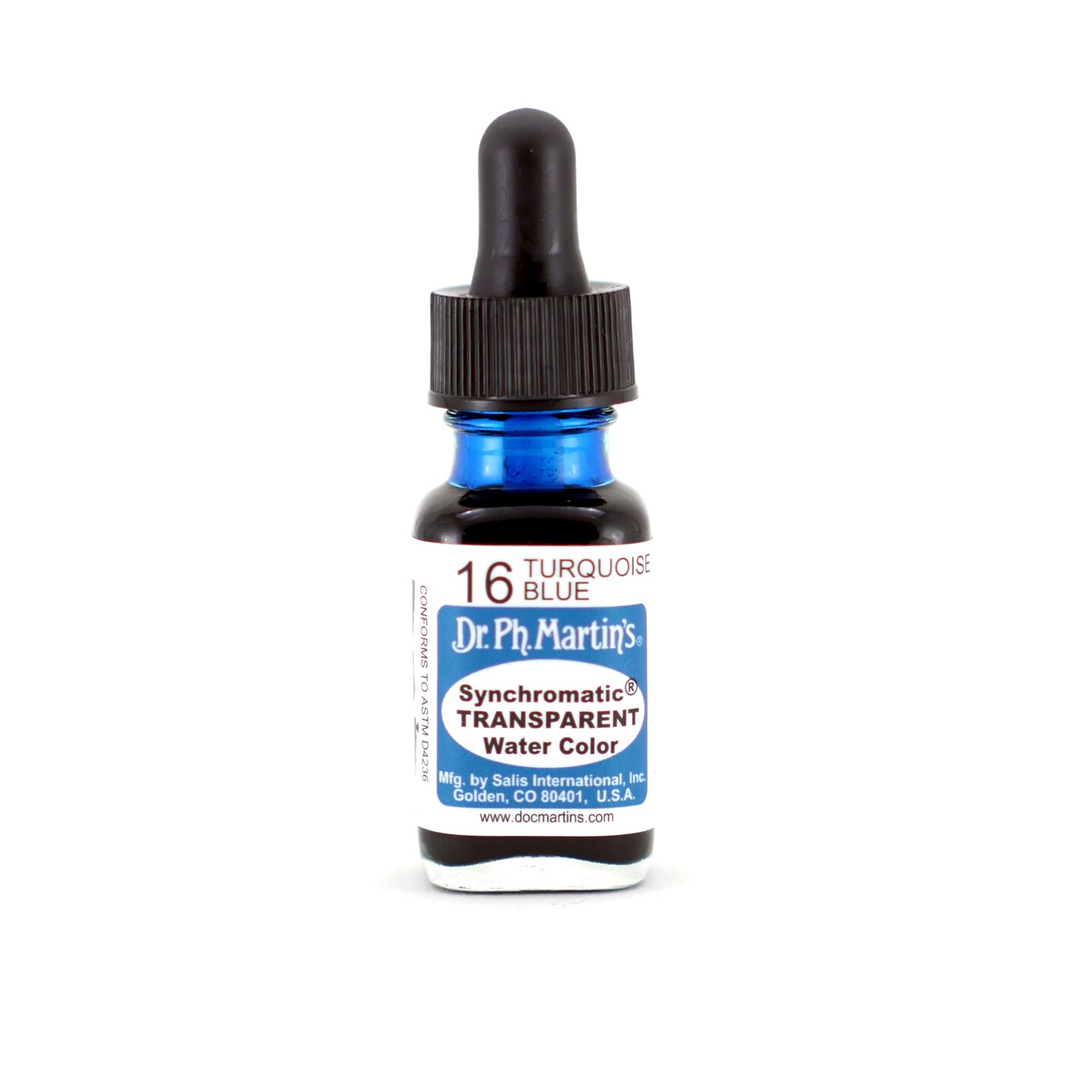 Dr. Ph. Martin's Synchromatic Transparent Watercolor, .5 oz., Turquoise ...