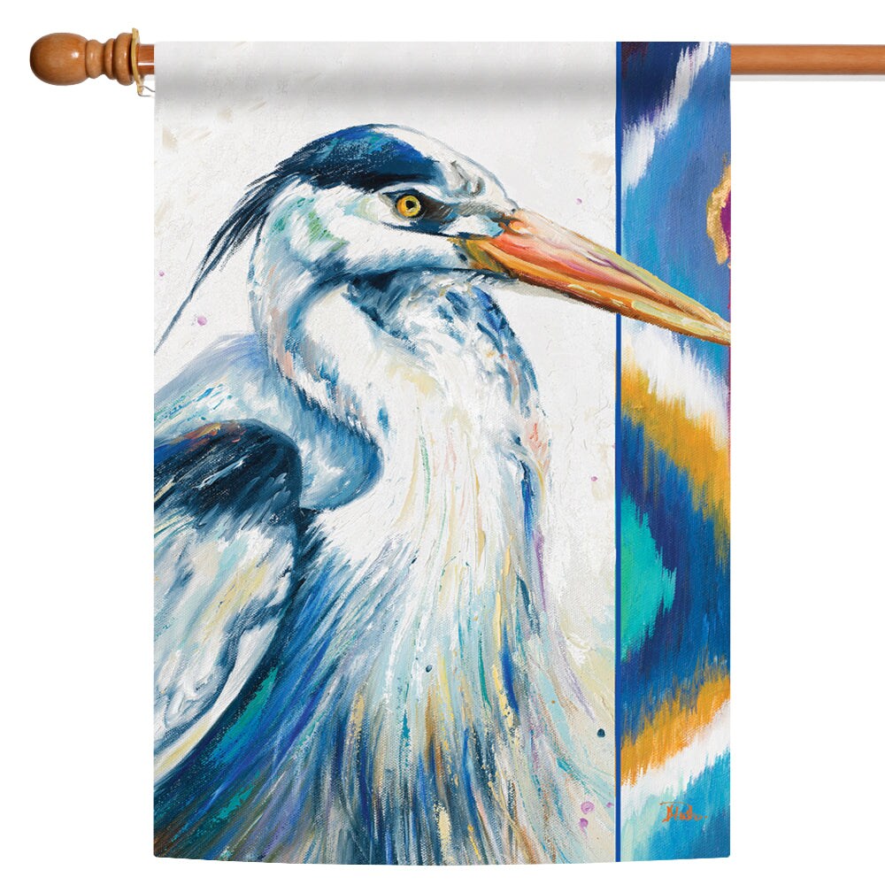 Hand Painted Heron Decorative Bird Flag | Michaels