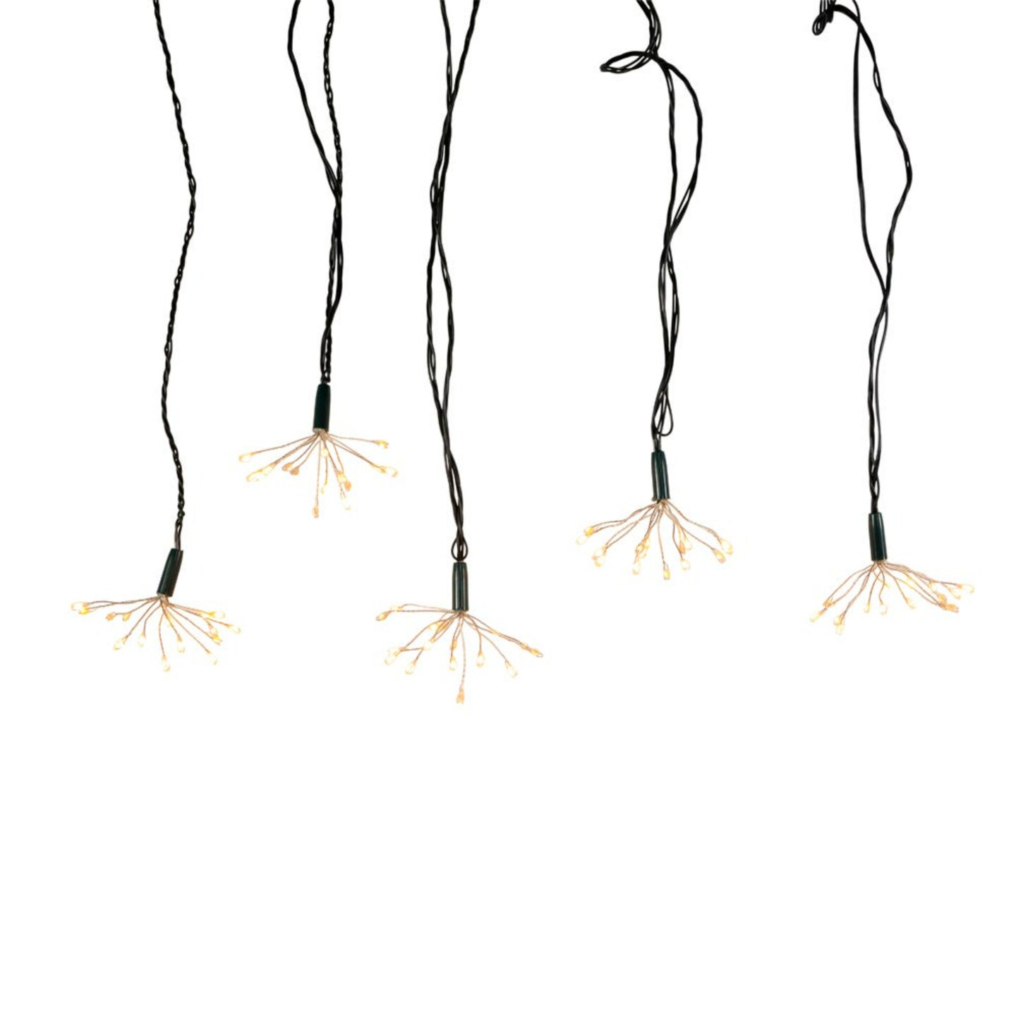 KSA 75-Count Cluster Burst LED Twinkle Lights, 20.75ft Green Wire ...