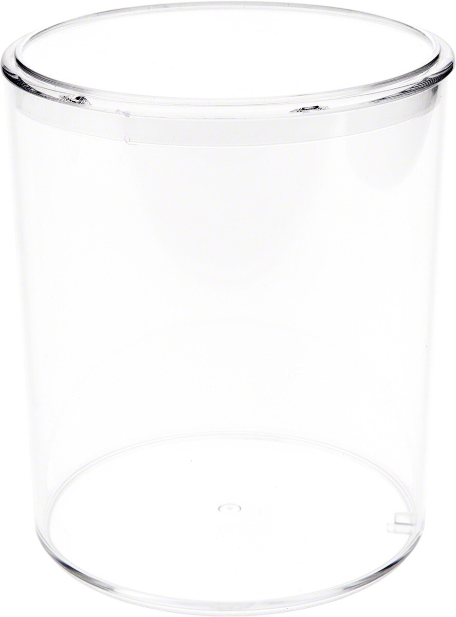 Pioneer Plastics 282C Clear Round Plastic Container, 4.0625" W x 4.75 ...