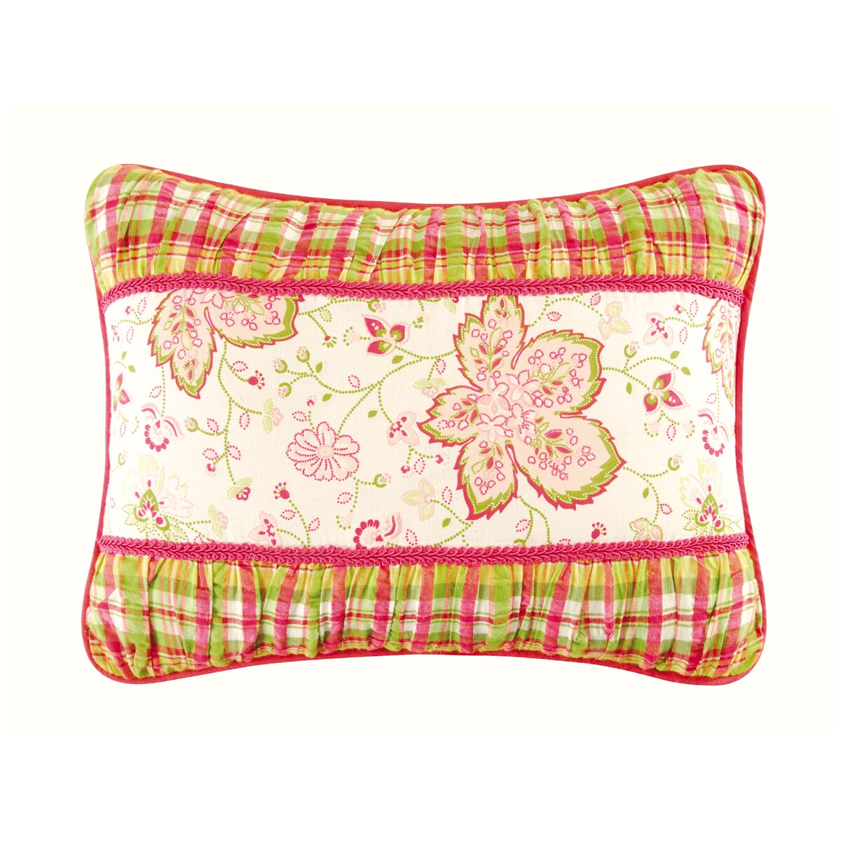 Colonial Williamsburg Plaid Border Pieced Accent Pillow, 12" x 16 ...