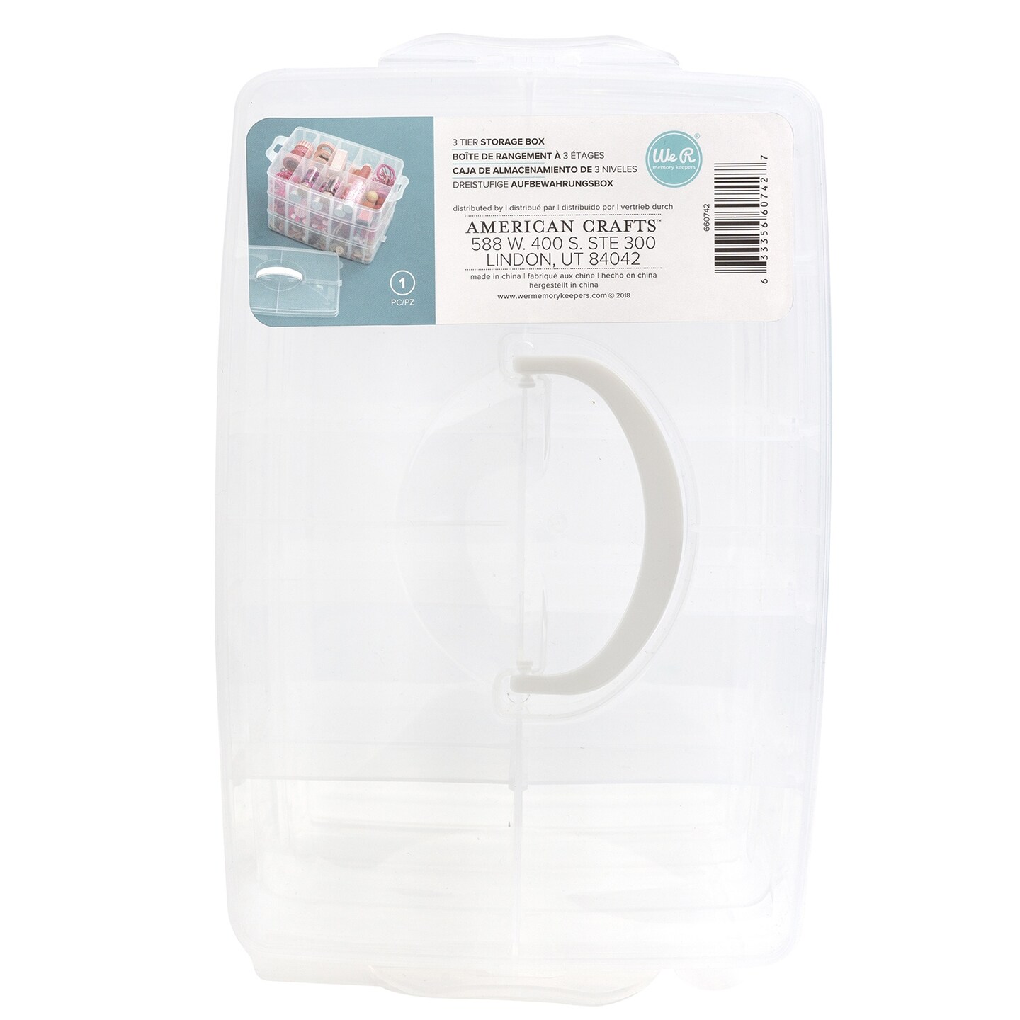 We R 3-Tier Snap Box Translucent Plastic Storage-10.2"X6.6"X7.3" Case ...