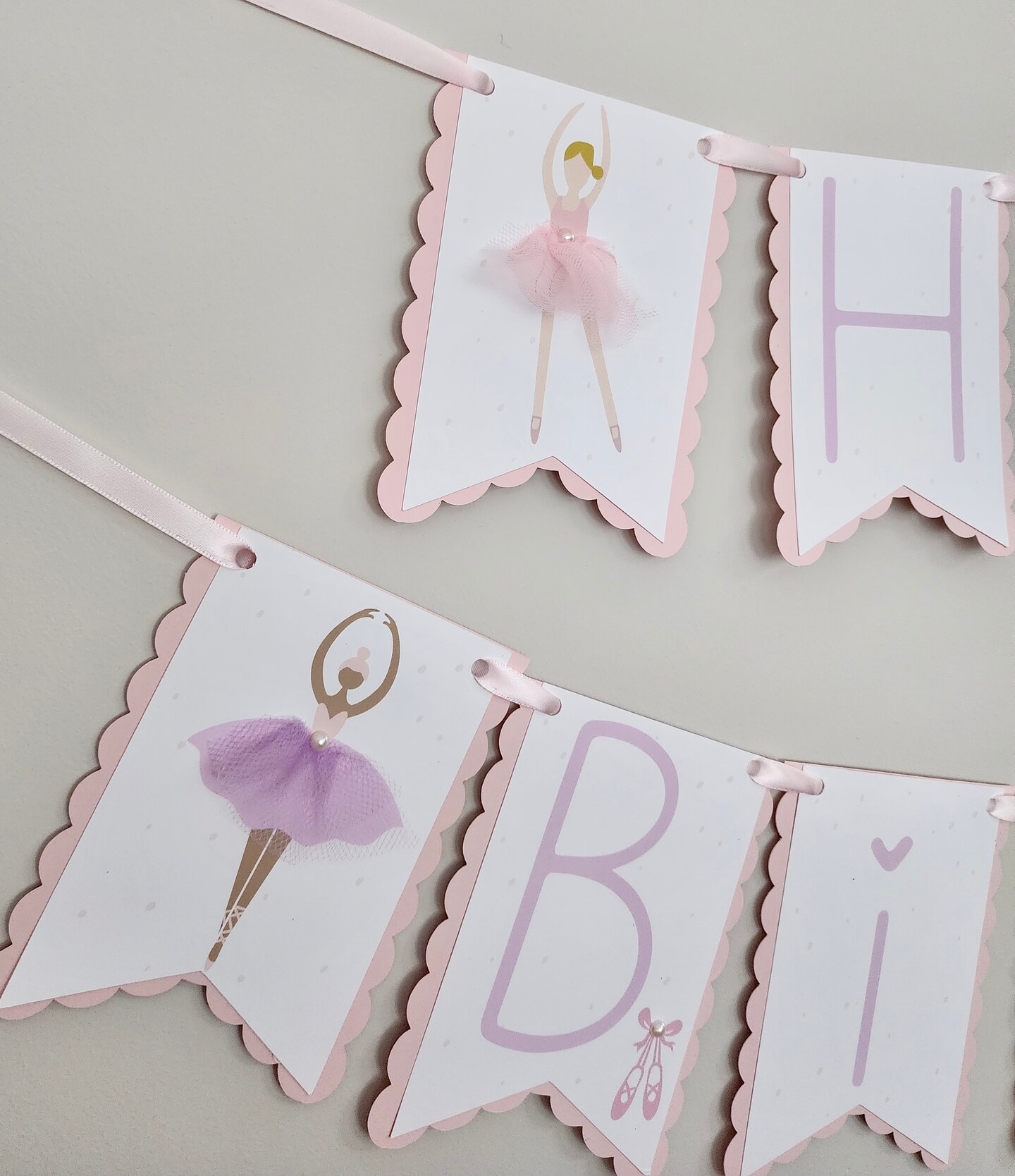 Ballerina Banner. Pink Ballet. Happy Birthday Garland. Ballerina Party ...
