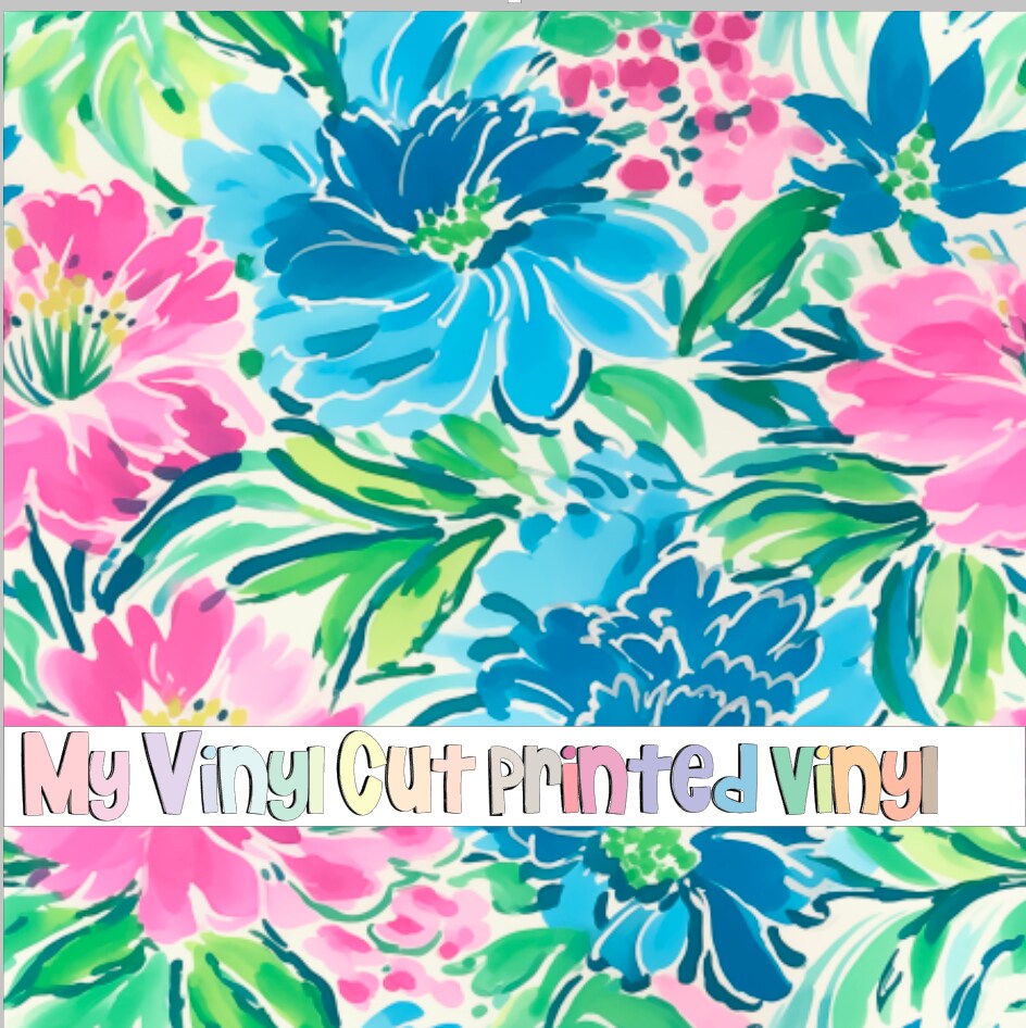 12 x 12 inch Sheet of Printed Vinyl or HTV in the K80-43 Pattern ...