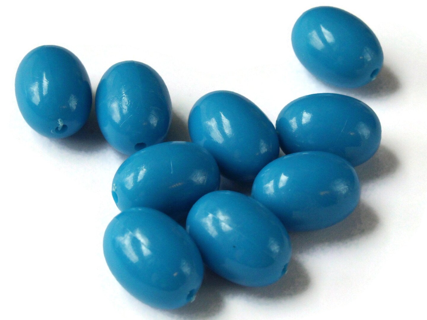 9 16mm Blue Oval Vintage Plastic Beads | Michaels