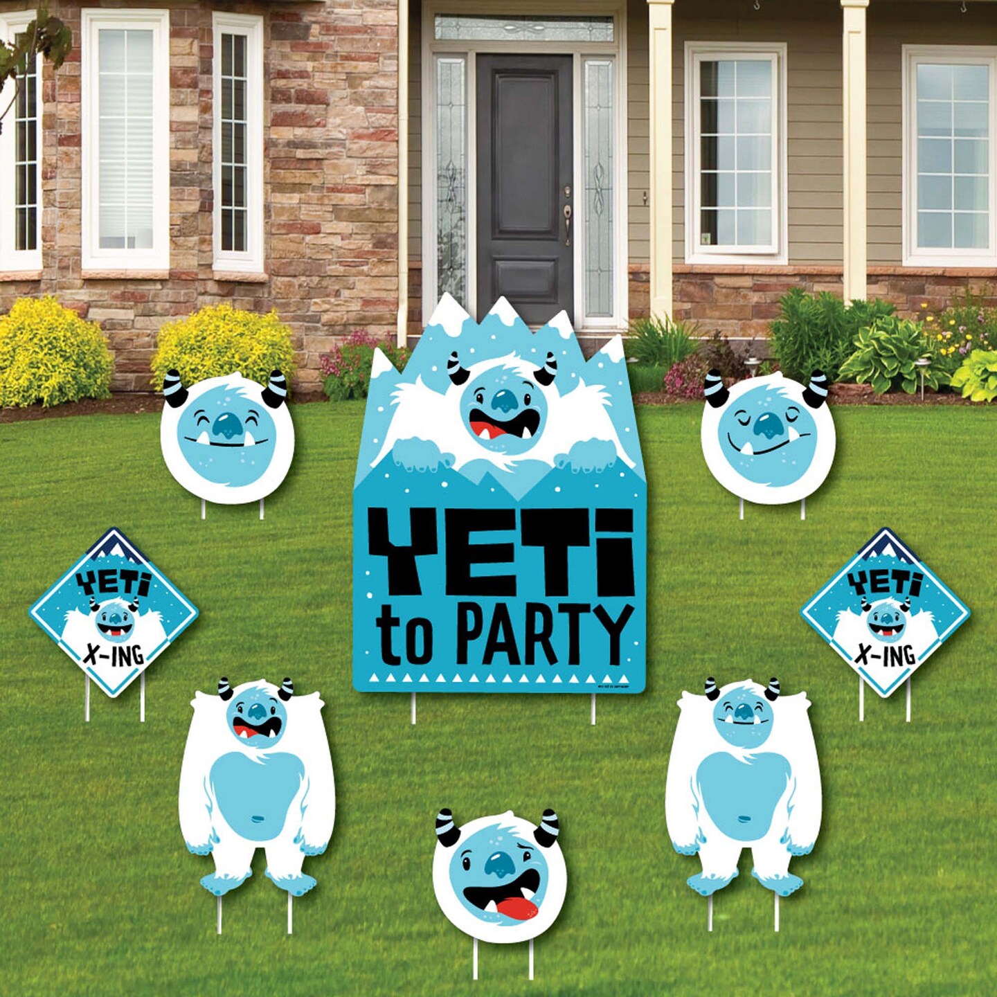 Big Dot of Happiness Yeti to Party - Yard Sign and Outdoor Lawn ...