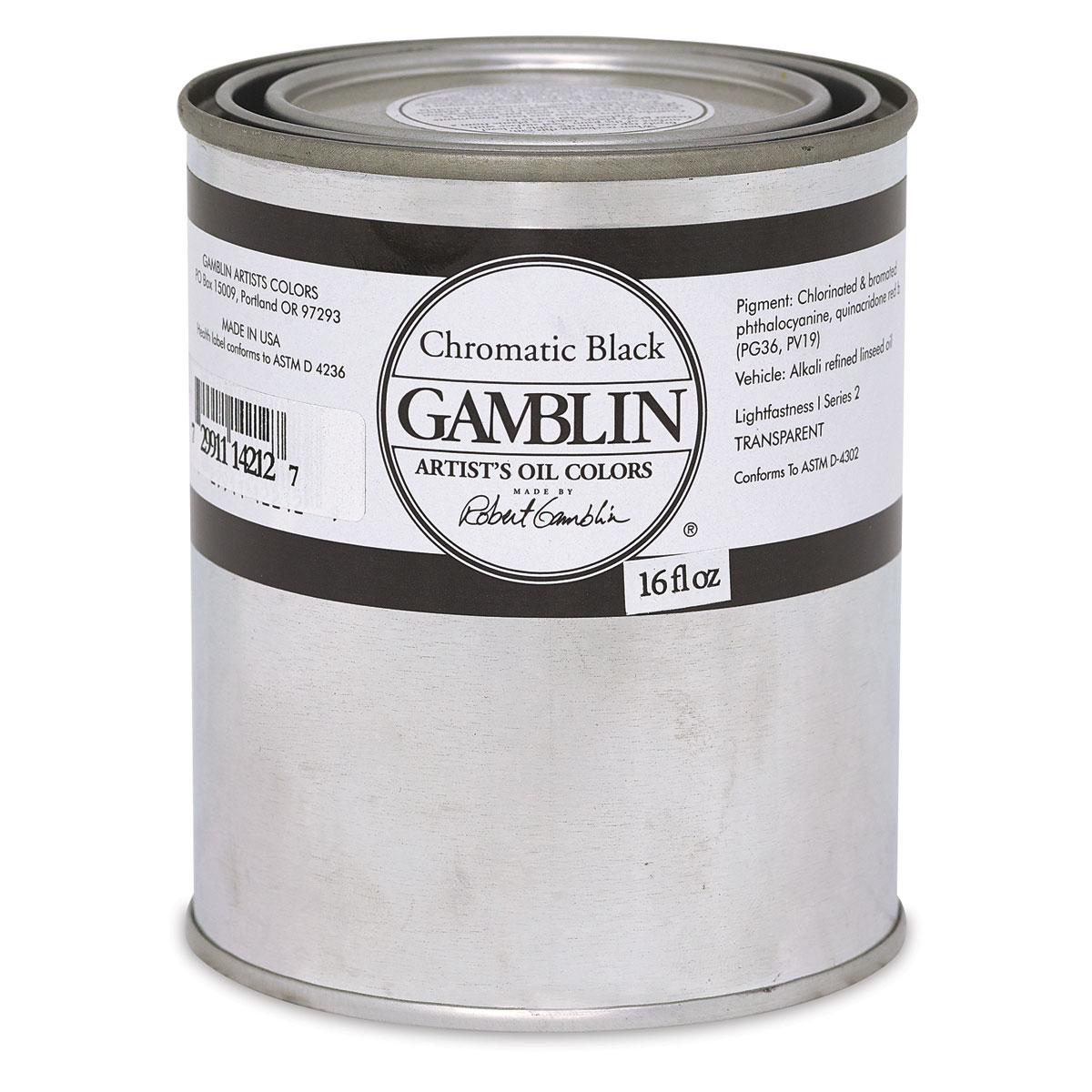 Gamblin Artist's Oil Color - Chromatic Black, 16 oz Can | Michaels