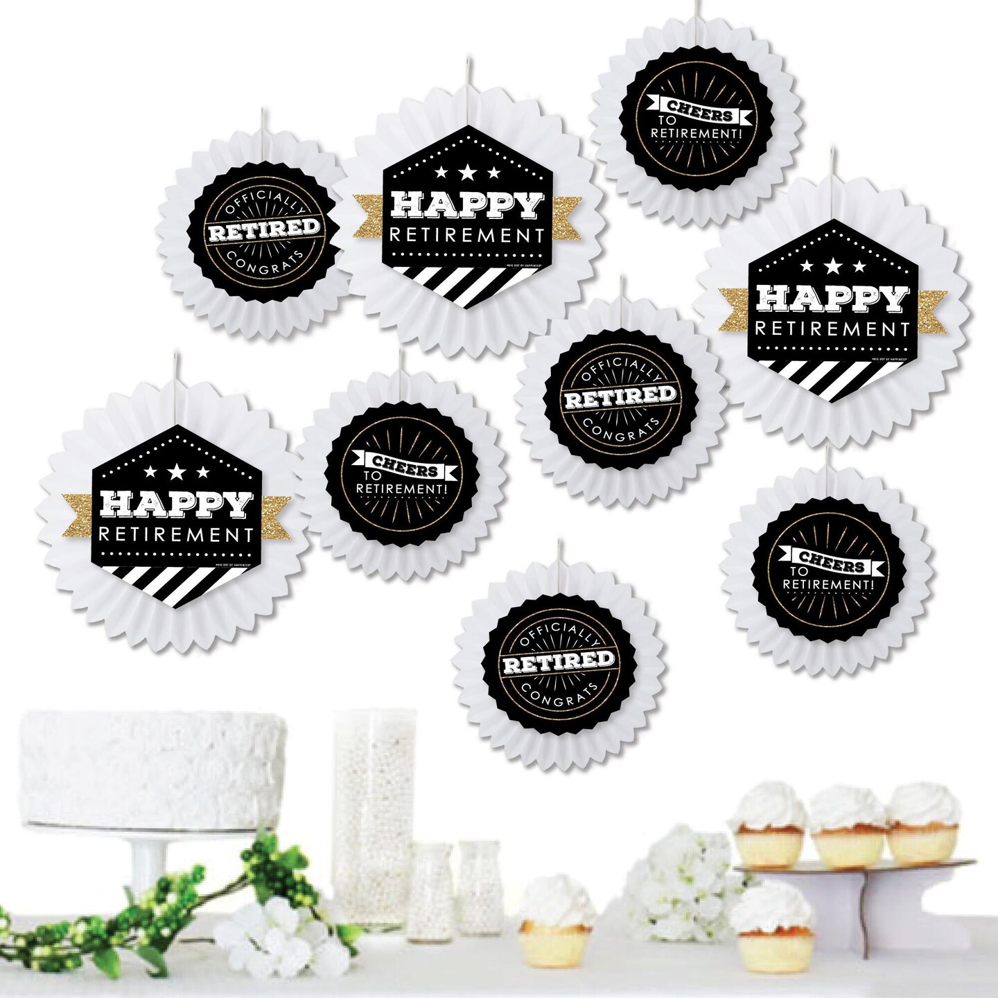 Big Dot of Happiness Happy Retirement - Hanging Retirement Party Tissue ...