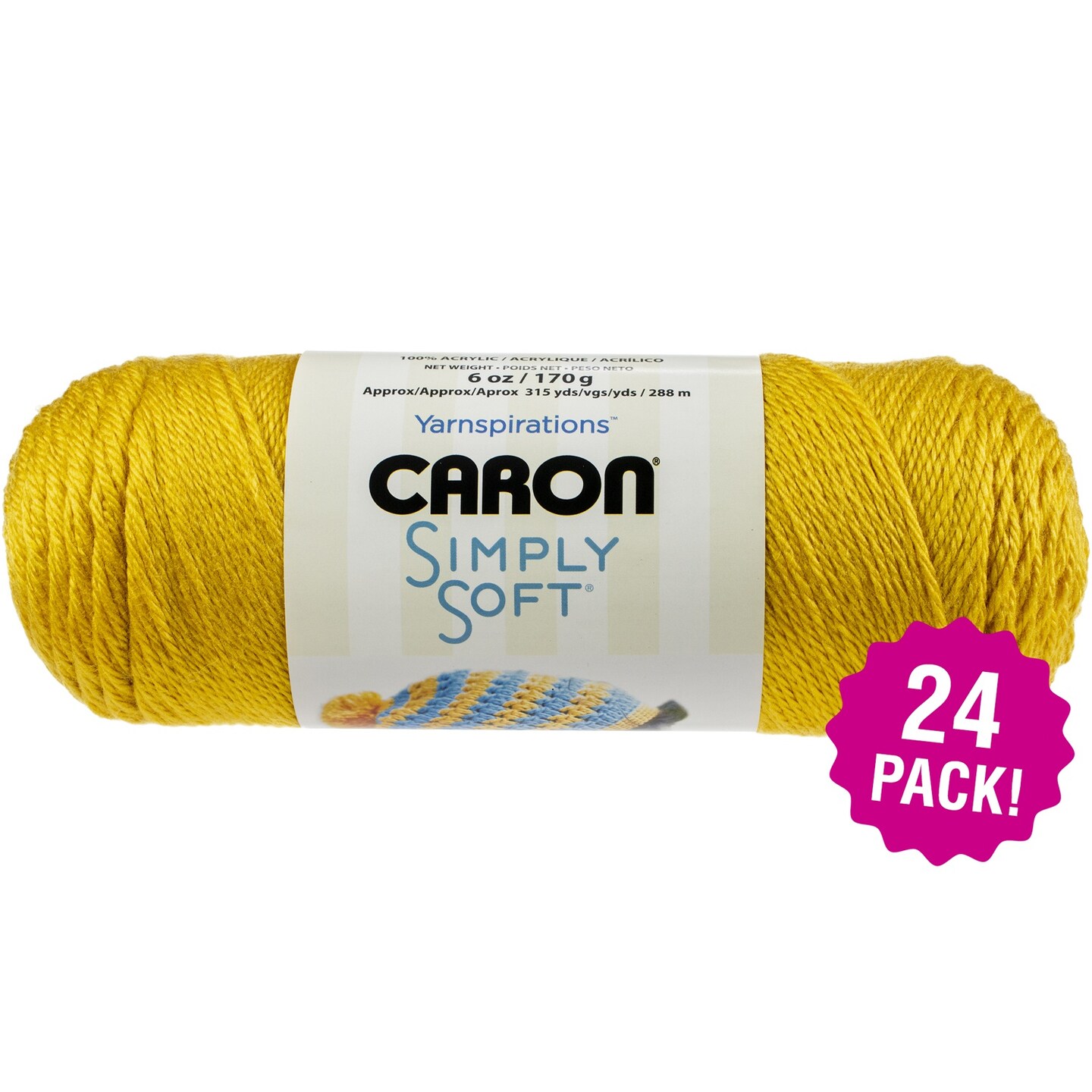 Multipack of 24 - Caron Simply Soft Solids Yarn-Gold | Michaels