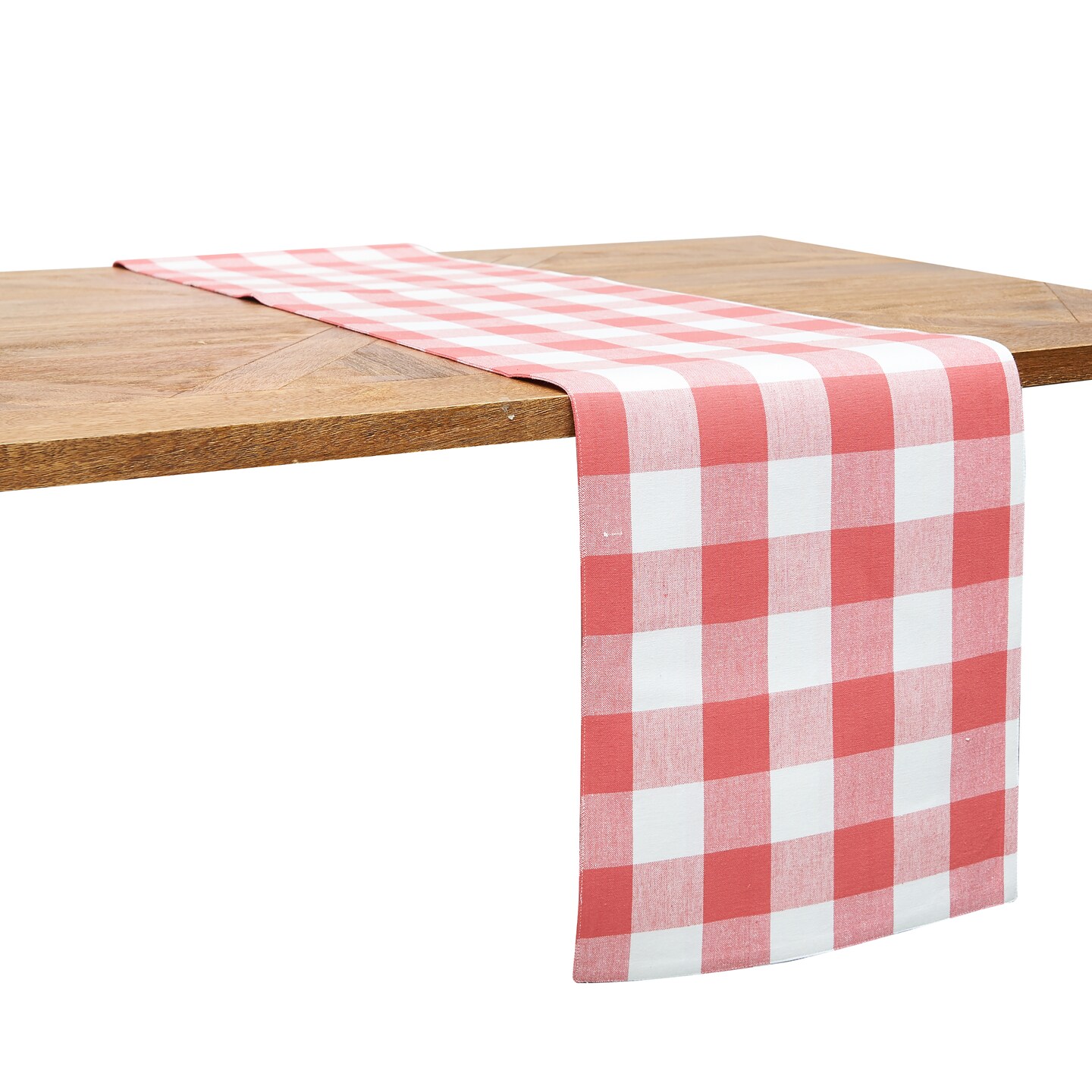 Franklin Coral Gingham Check Table Runner | Michaels