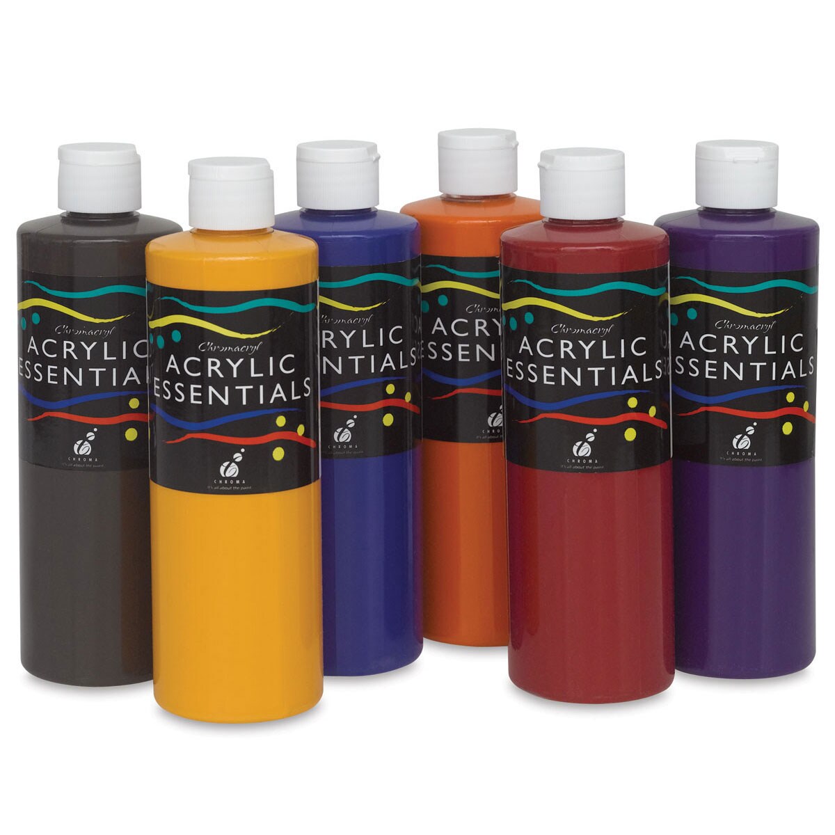 Chromacryl Acrylic Essentials - Secondary Colors, Set of 6, Pints ...