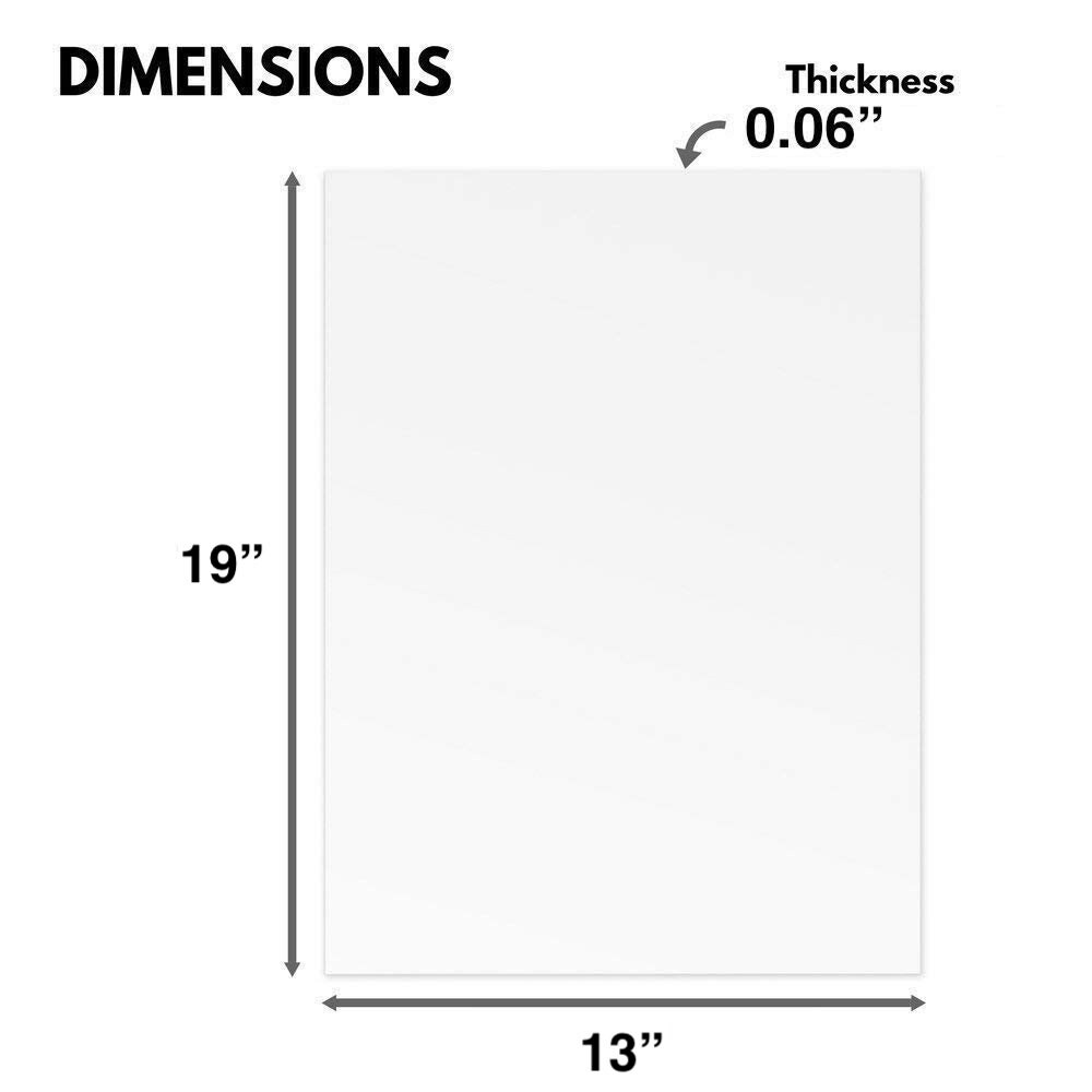 Clear Plexiglass Styrene Sheets (10-pack), Opening Size: 13 in x 19 in ...