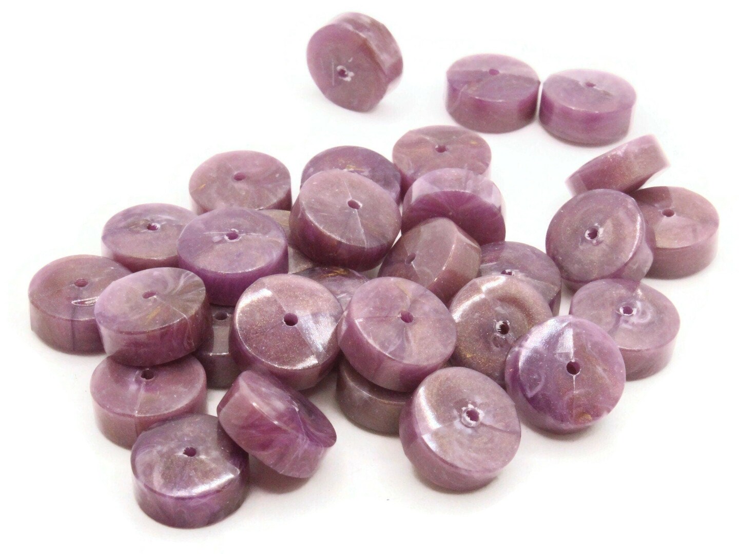 30 15mm Purple Disc Vintage Plastic Beads | Michaels