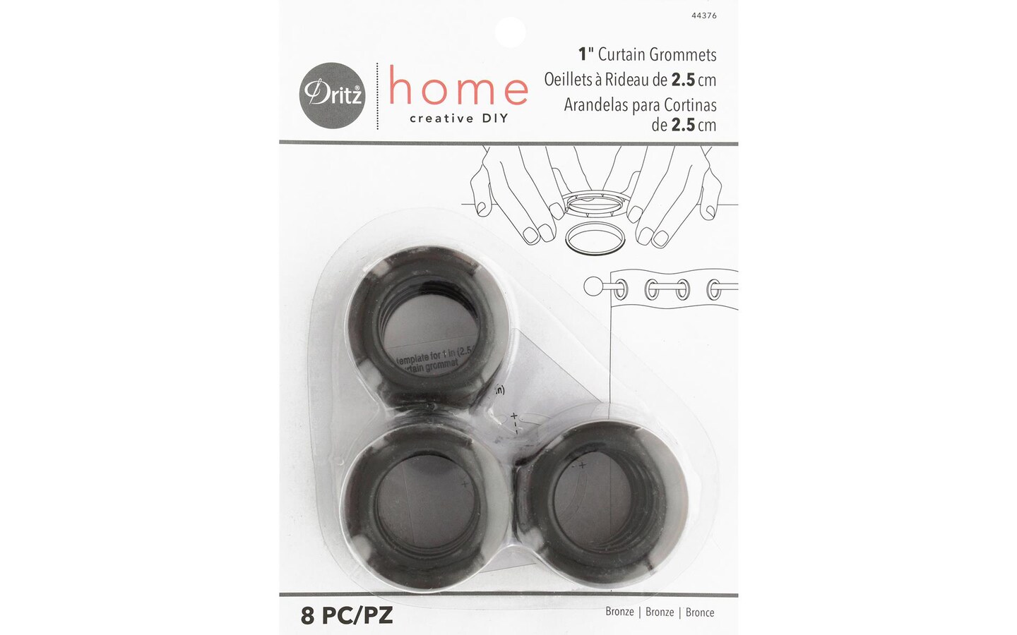 Dritz Home Grommets Curtain 1" Bronze 8pc | Michaels