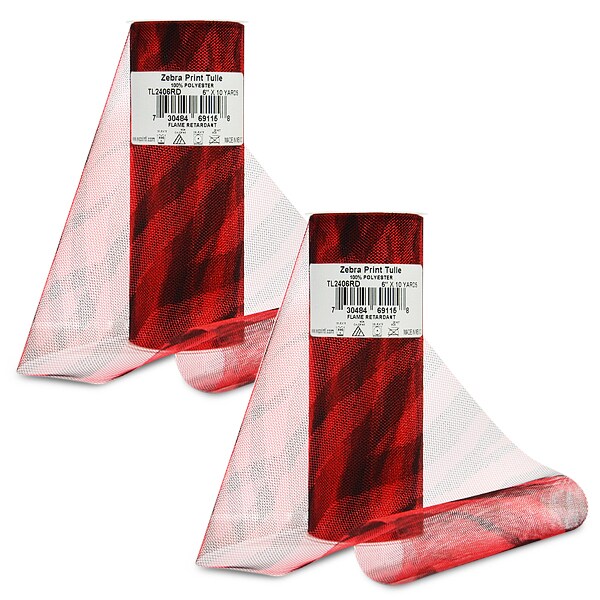 Premium Zebra Print Tulle Spool of 6" X 10 Yards | Michaels